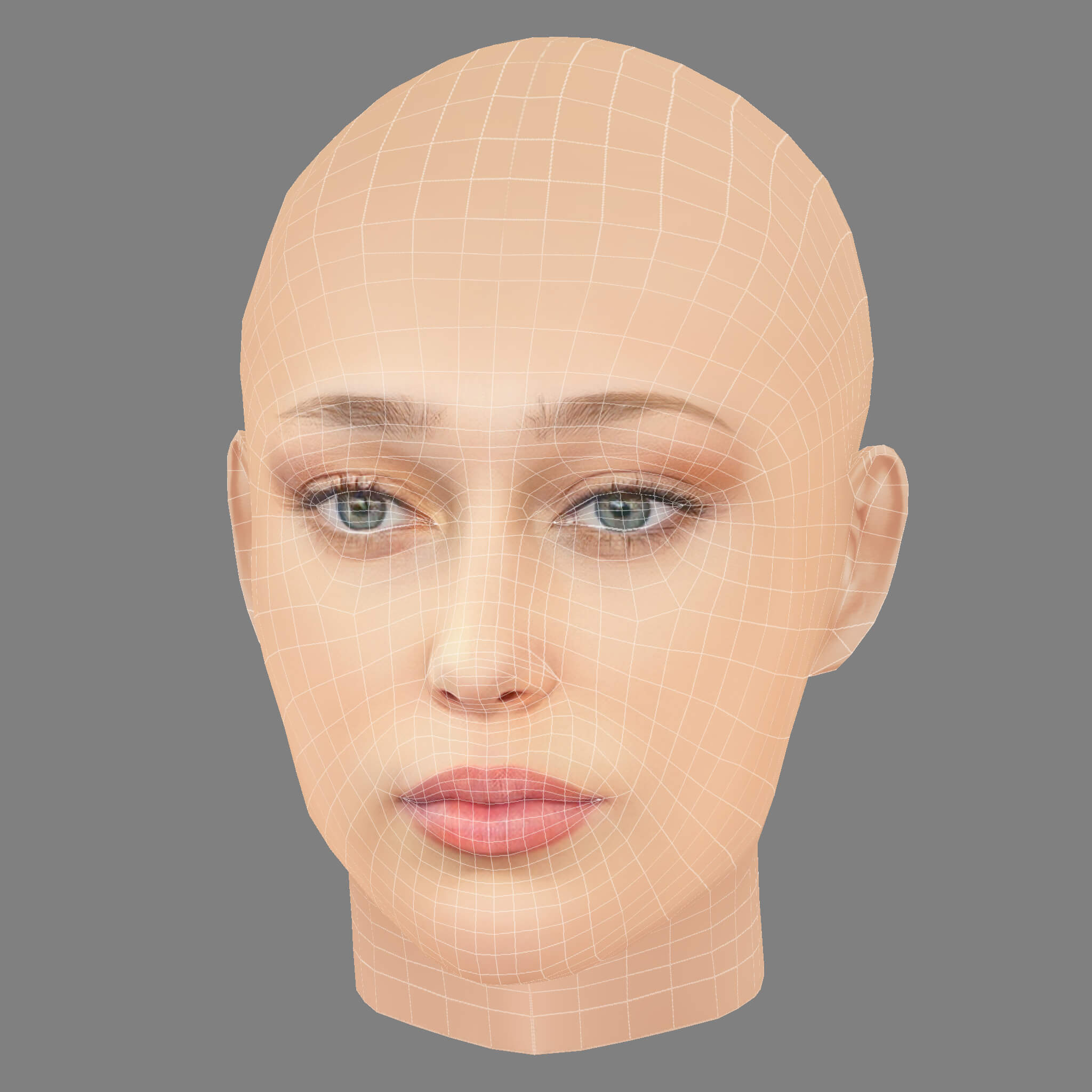 Alycia Debnam-Carey Head - No Hair - Low Poly Head for Game 3D Model by ...
