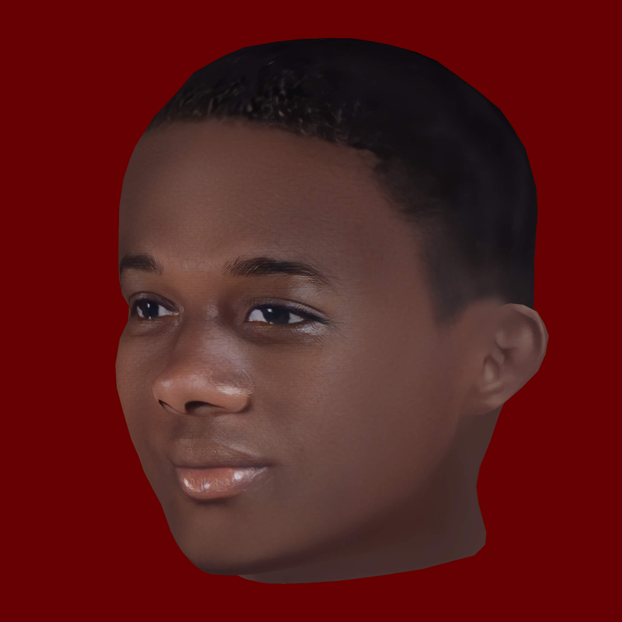 Amad Diallo Head - Low Poly Head for Game 3D Model by Nammichael