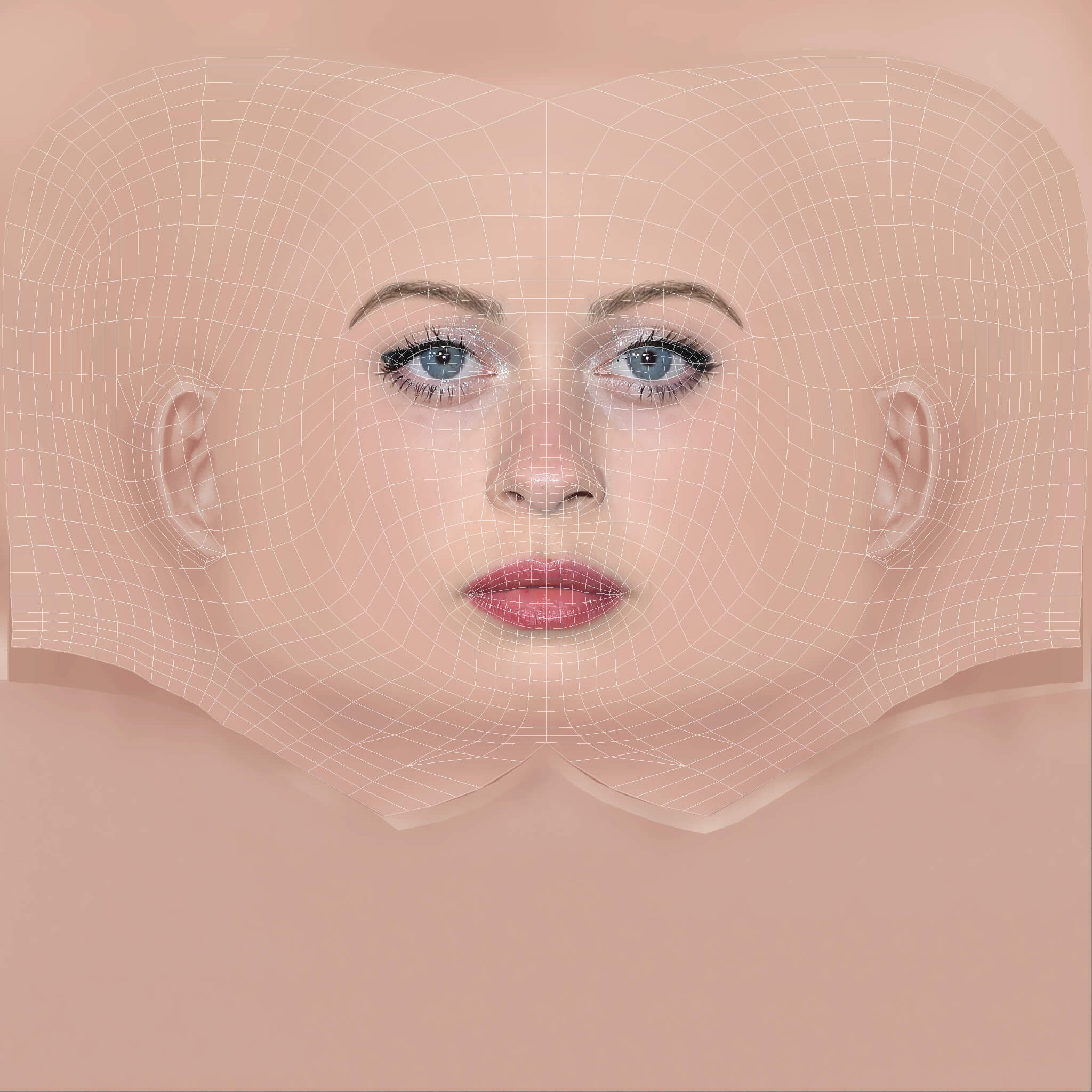 Amanda Fix Head - No Hair - Low Poly Head for Game 3D Model by Nammichael