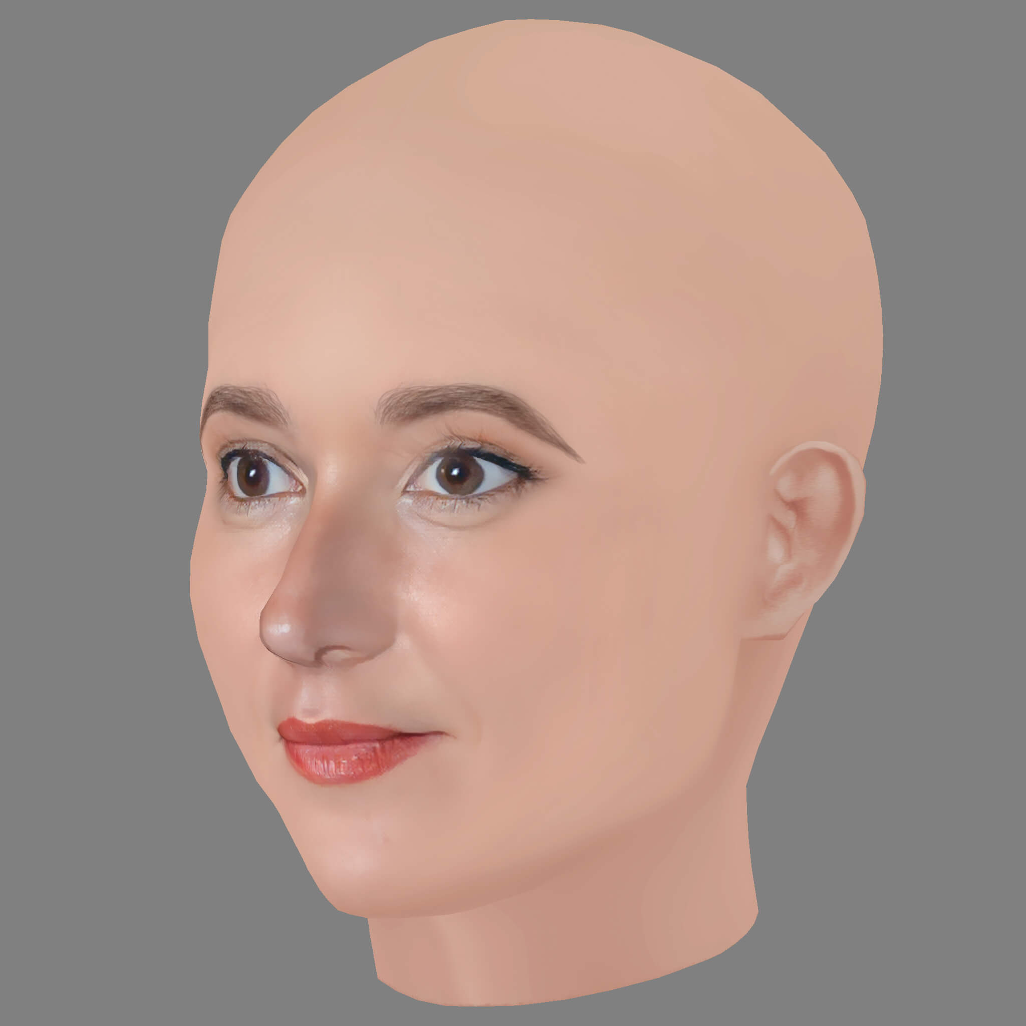 Anaïs Demoustier Head - No Hair - Low Poly Head for Gam 3D Model by ...