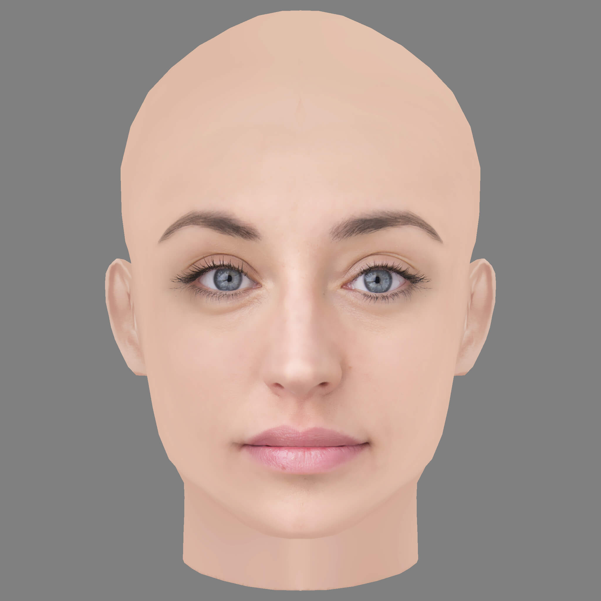 Andrea Trepat Head - No Hair - Low-Poly Head for Game 3D Model by Nammichael