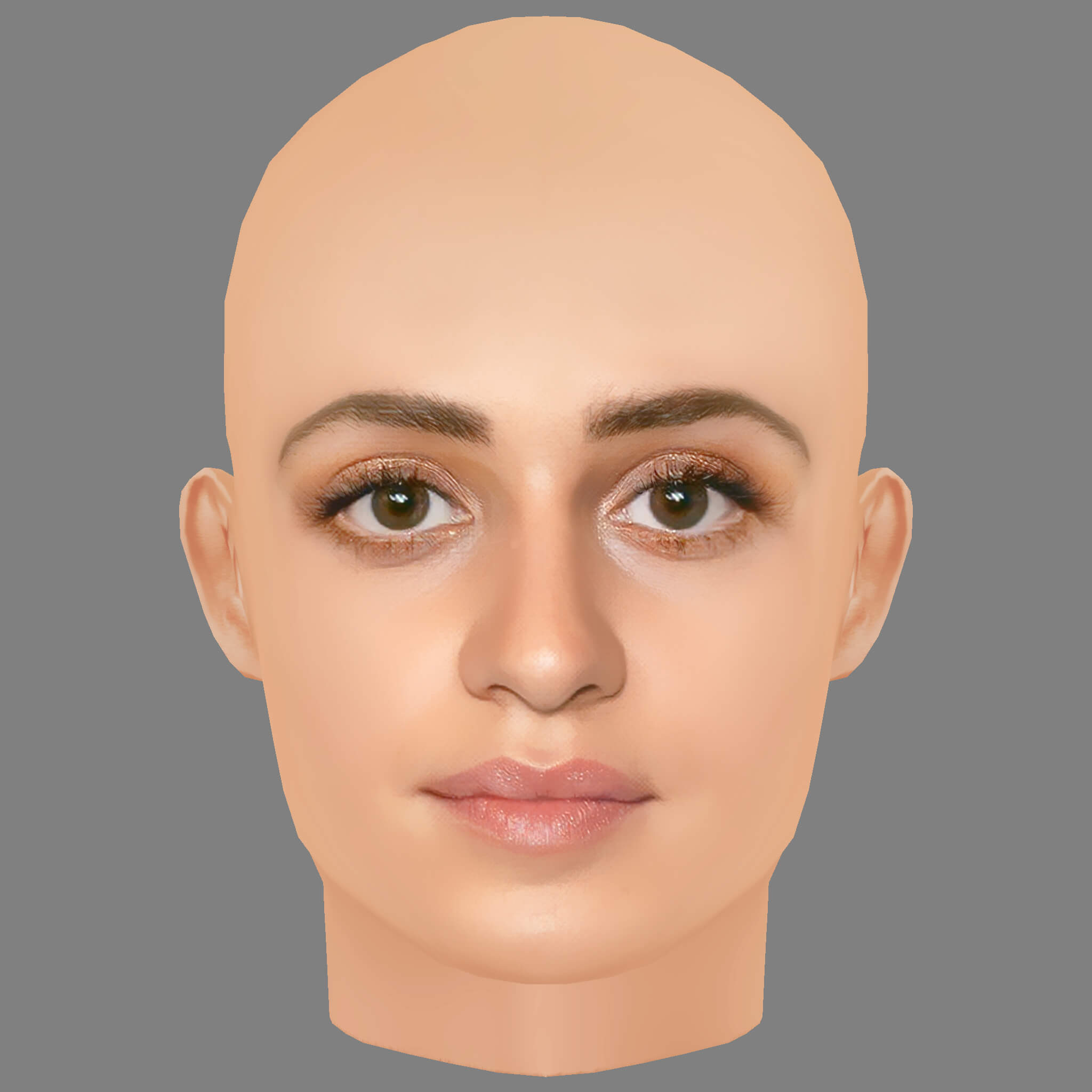Anya Chalotra Head - No Hair - Low Poly Head for Game 3D Model by ...
