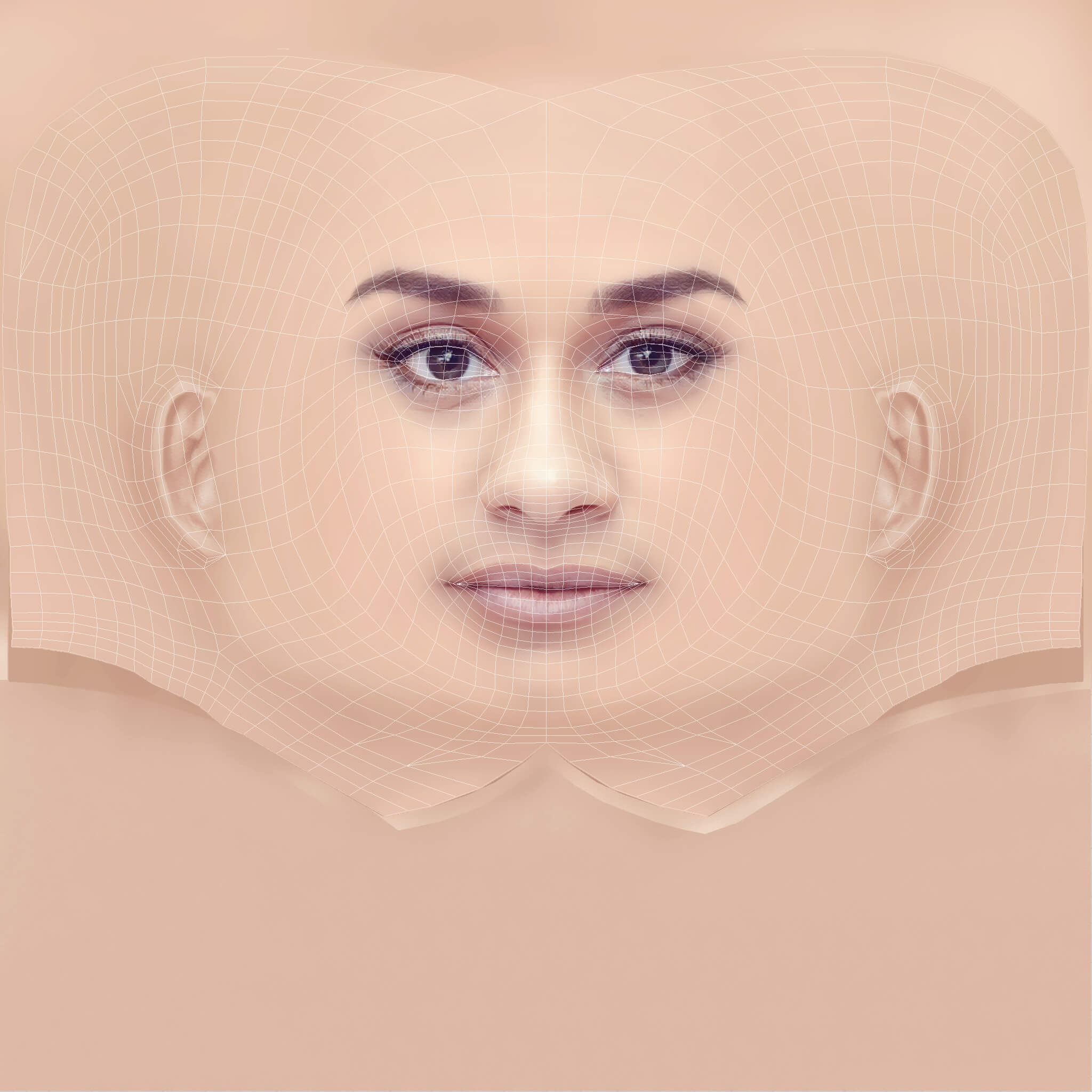 Ariana DeBose Head - No Hair - Low Poly Head For Game 3D Model by ...