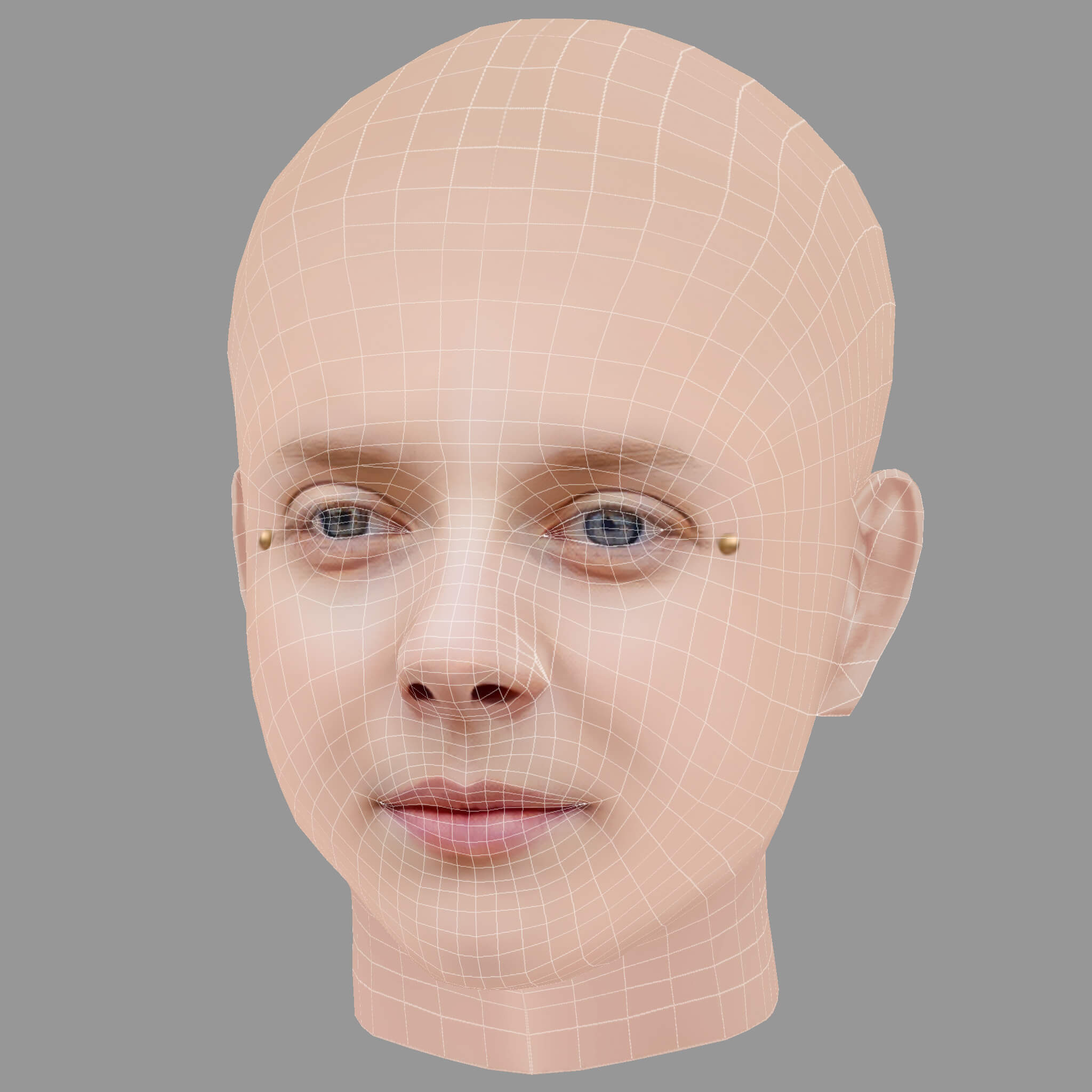 Aurora Aksnes Head - No Hair - Low Poly Head for Game 3D Model by Nammichael