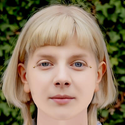 Aurora Aksnes Head - No Hair - Low Poly Head for Game 3D Model by Nammichael