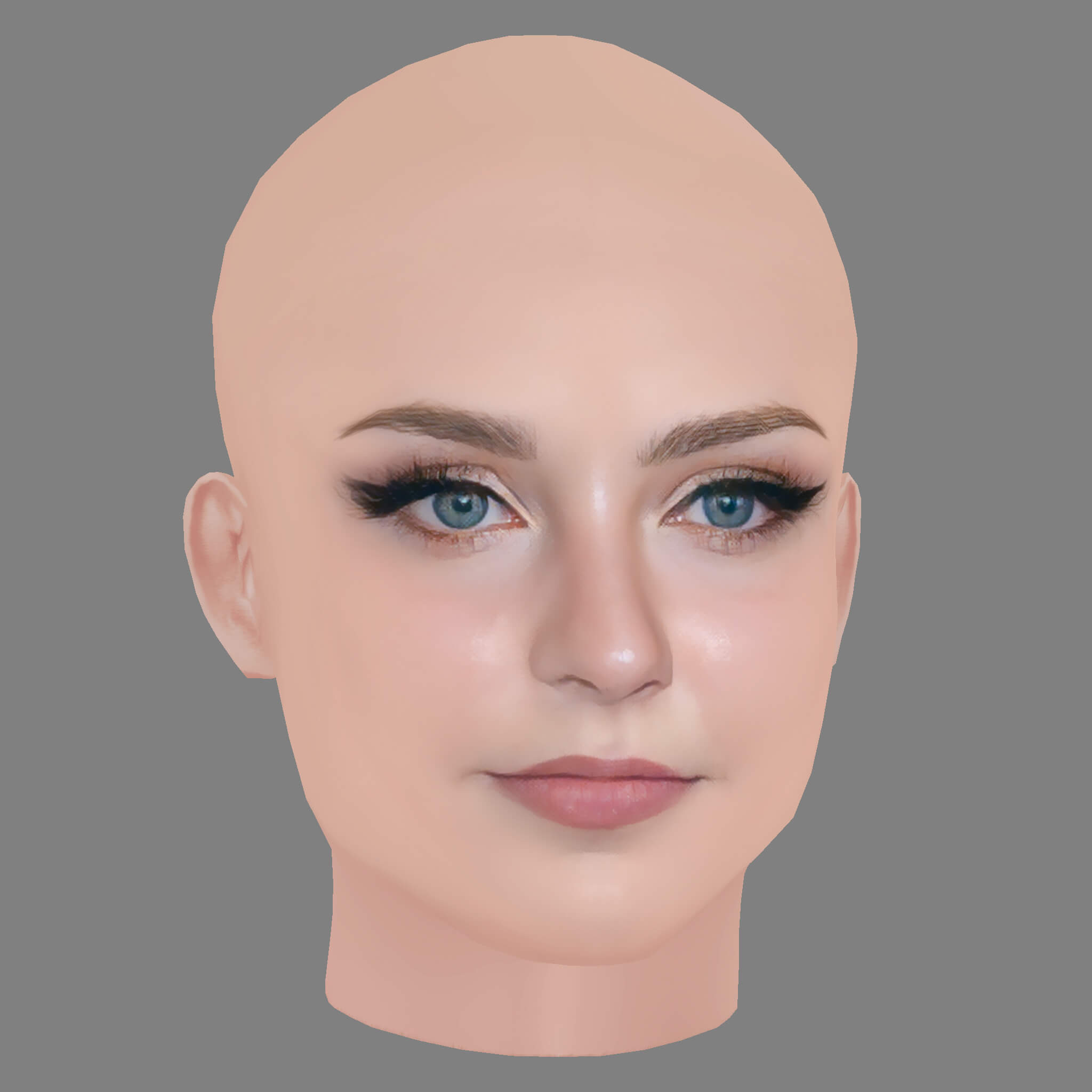 Aviva Mongillo Head - No Hair - Low Poly Head for Game 3D Model by ...