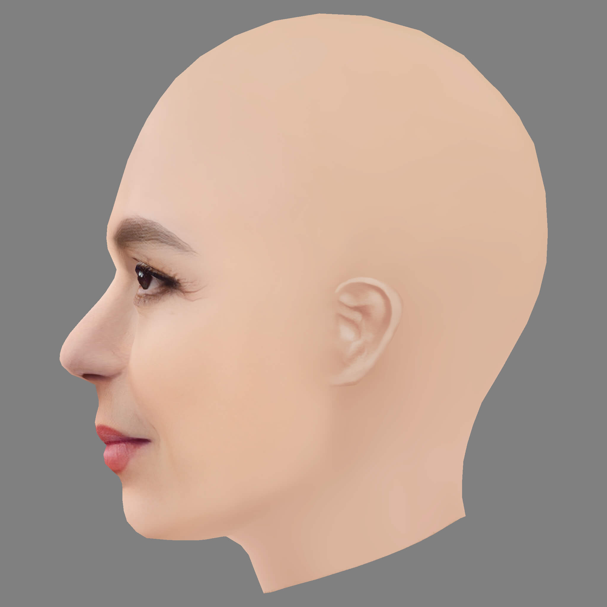 Aya Cash Head - No Hair - Low Poly Head for Game 3D Model by Nammichael