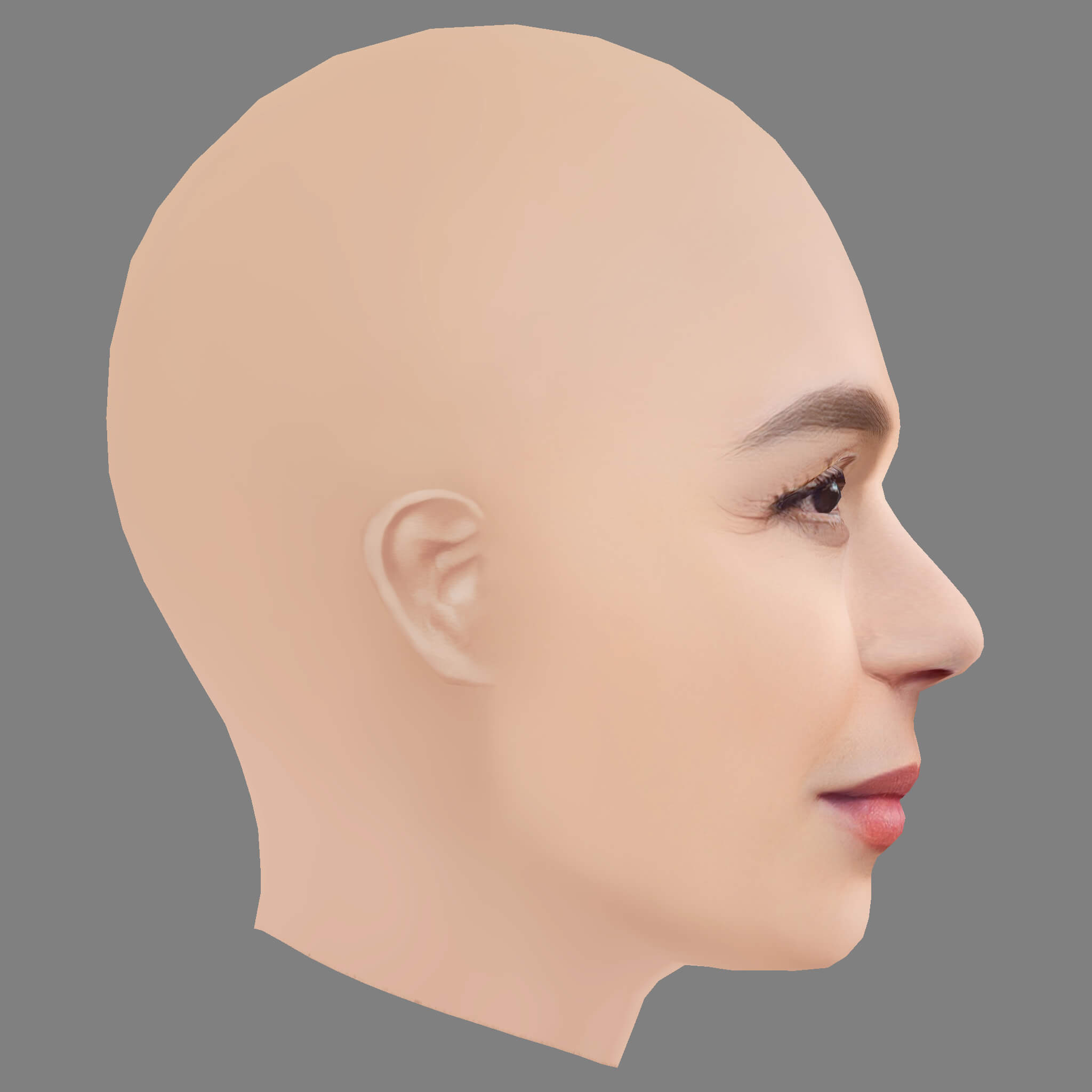 Aya Cash Head - No Hair - Low Poly Head for Game 3D Model by Nammichael