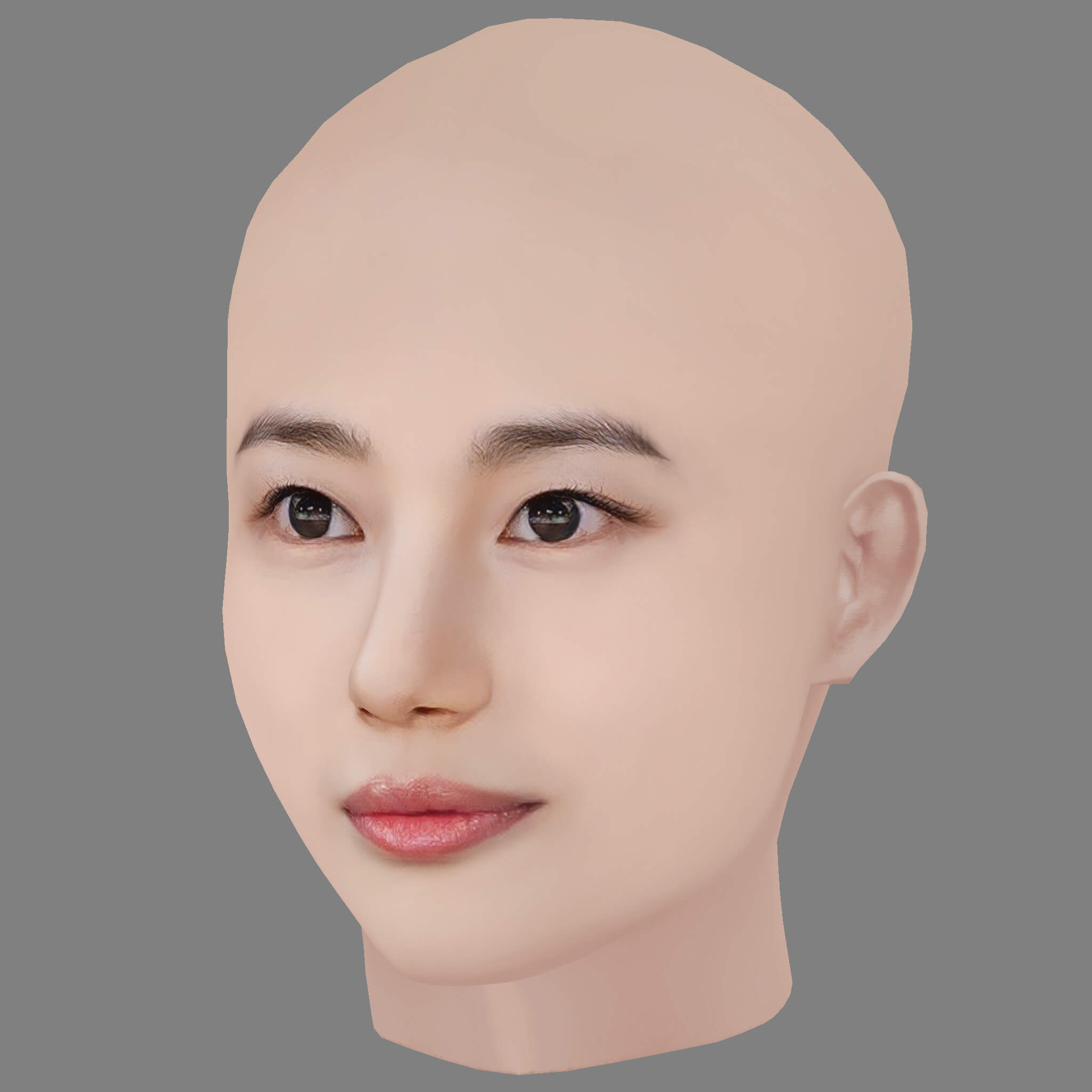 BAE Suzy Head - Low Poly Head for Game - No Hair 3D Model by Nammichael