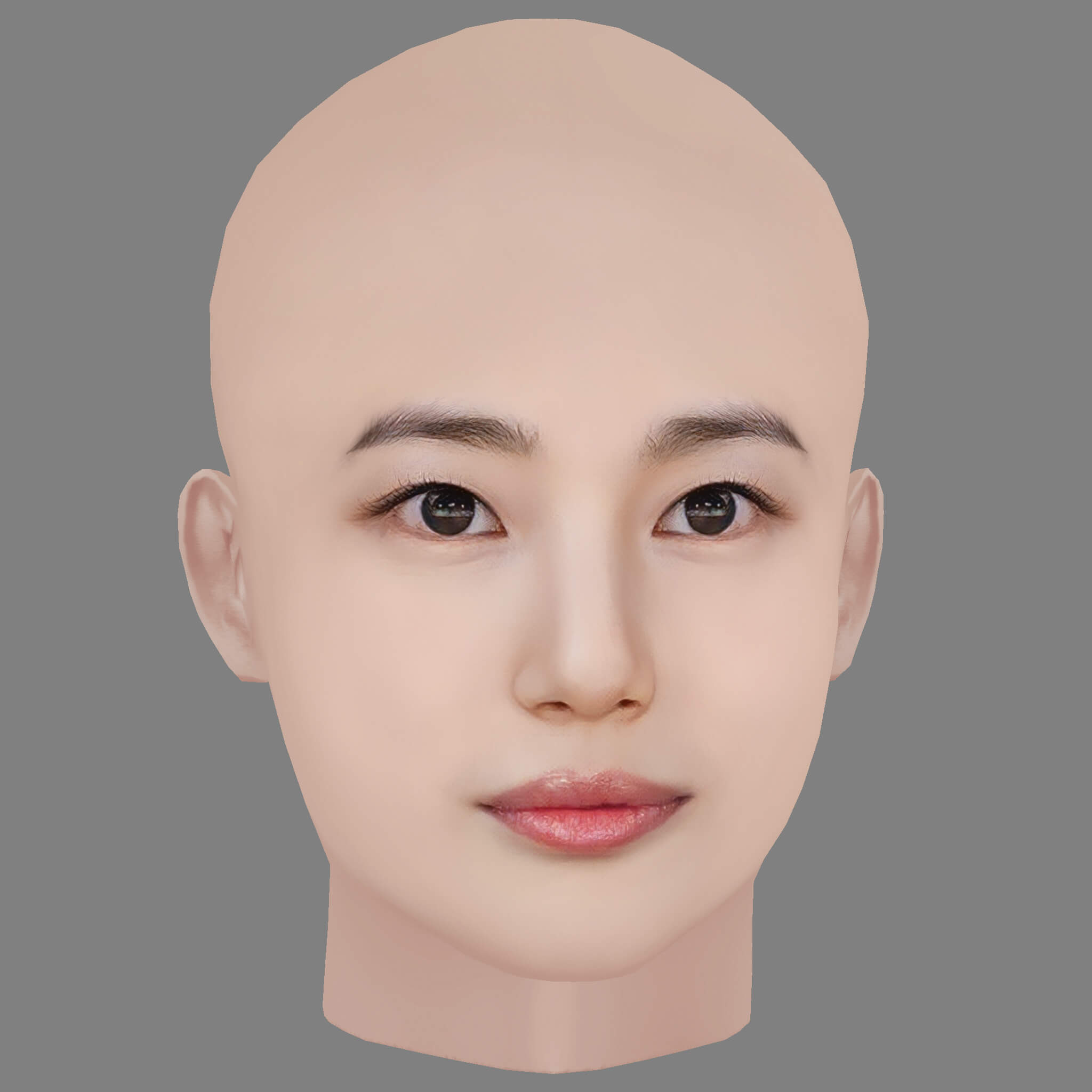 BAE Suzy Head - Low Poly Head for Game - No Hair 3D Model by Nammichael