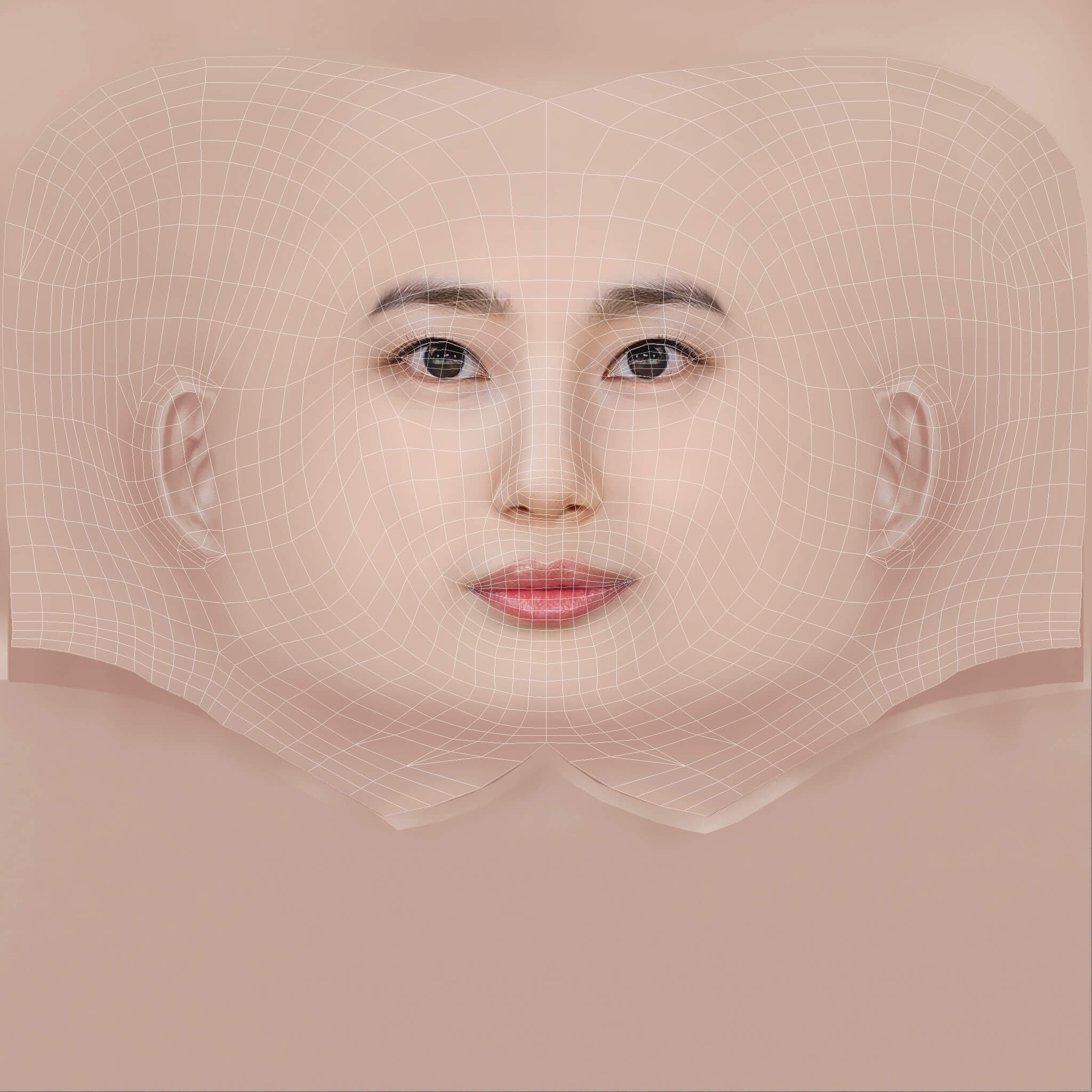 BAE Suzy Head - No Hair - Low Poly Head for Game 3D Model by Nammichael