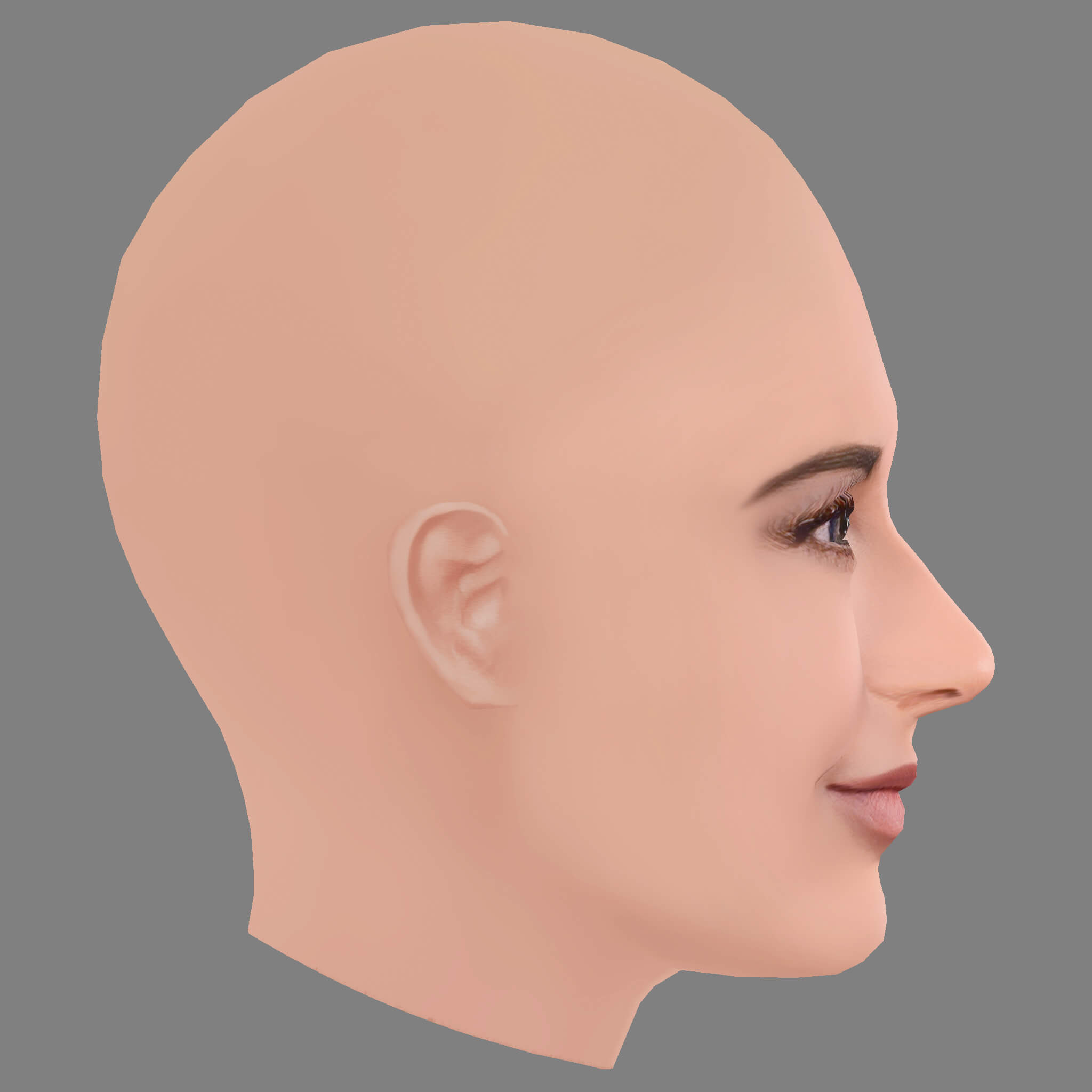 Becky G - Rebbeca Marie Gomez Head - No Hair - Low Poly Head 3D Model ...