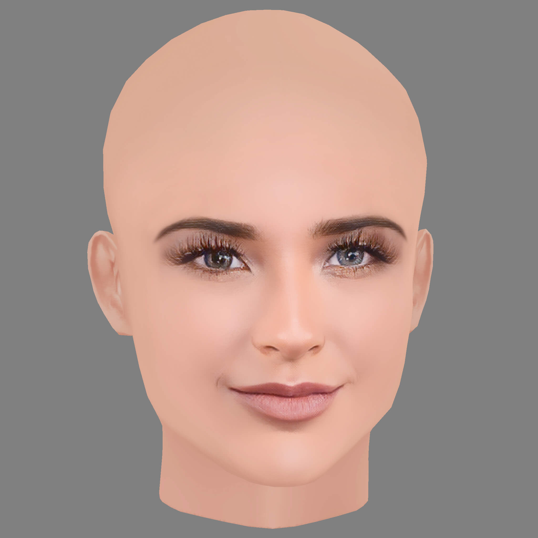 Becky G - Rebbeca Marie Gomez Head - No Hair - Low Poly Head 3D Model ...