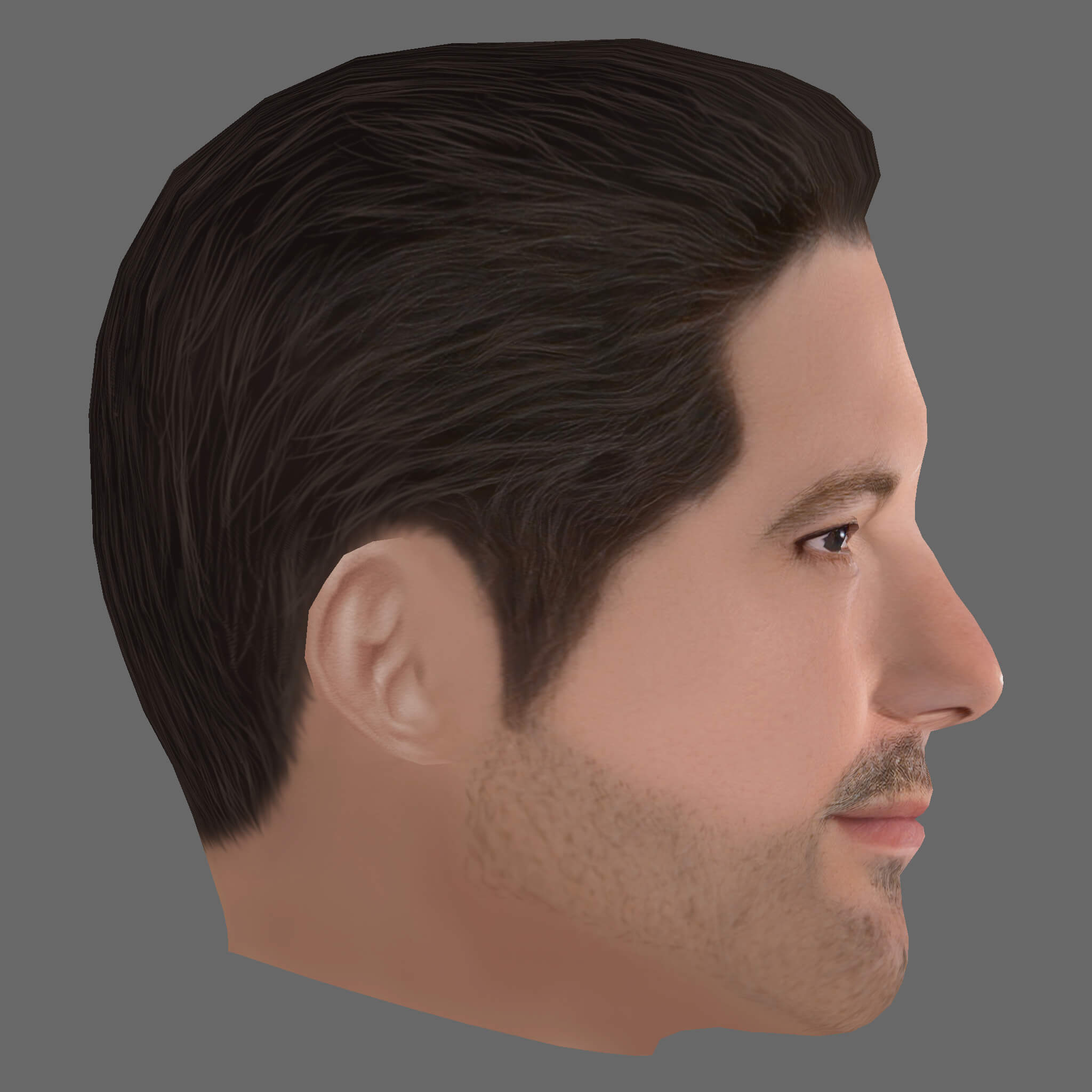 Ben Affleck Head - Low Poly Head for Game Low Poly 3D Model by Nammichael
