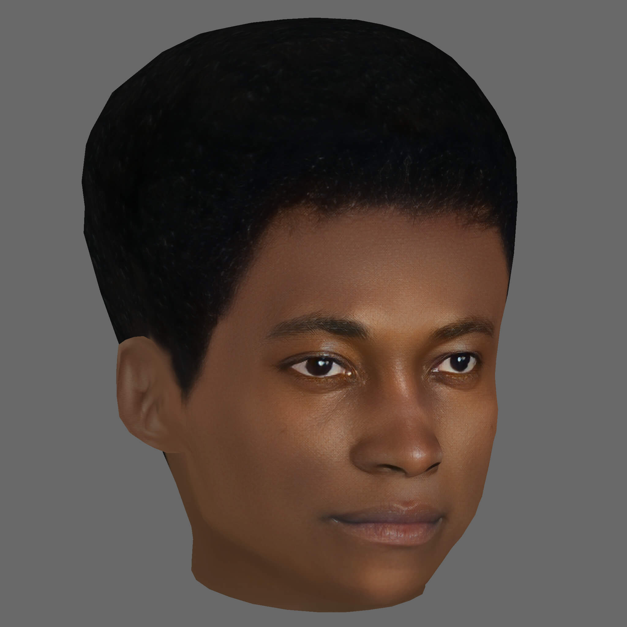 Benjamin Clementine Head - Low Poly Head for Game 3D Model by Nammichael