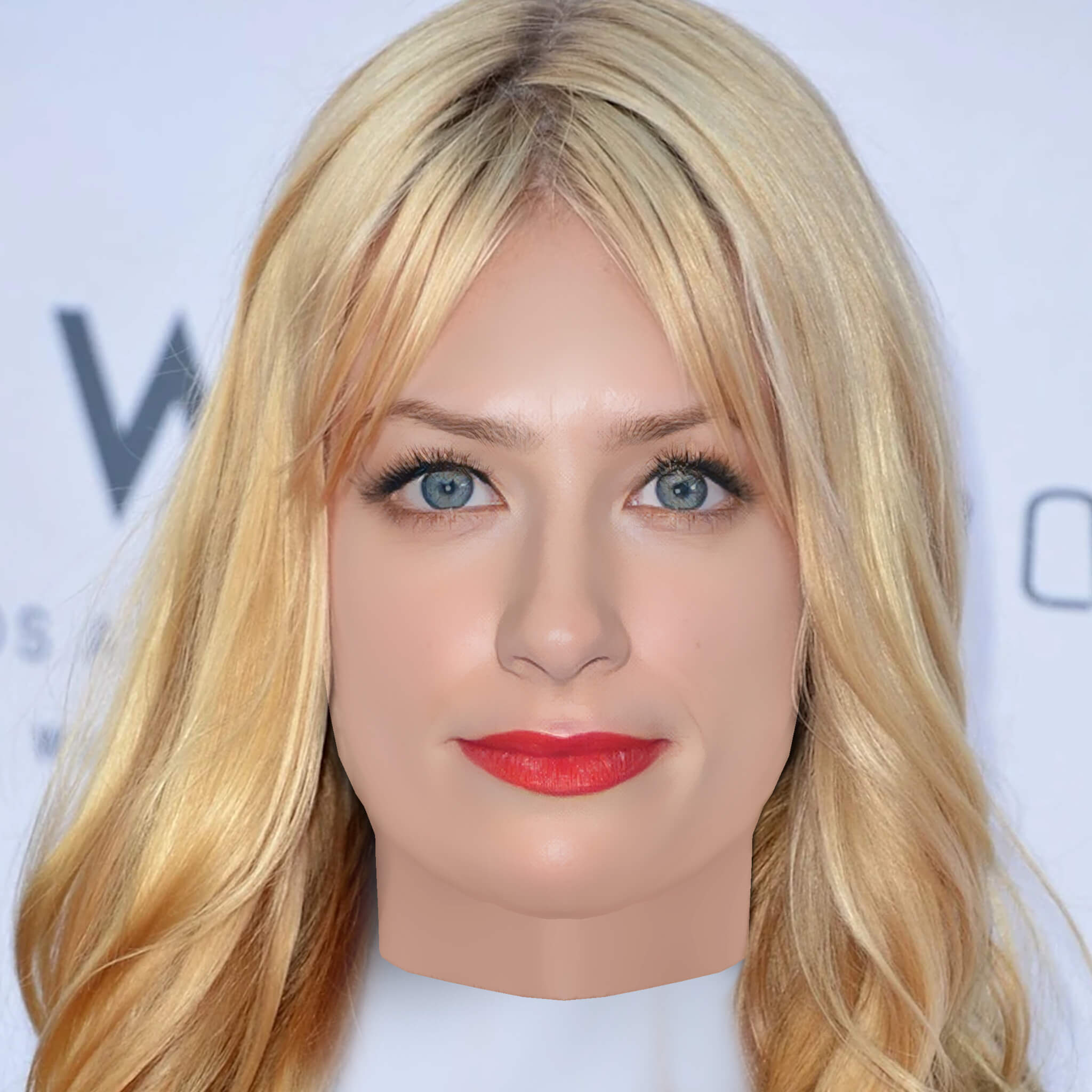 Beth Behrs Head - No Hair - Low Poly Head for Game 3D Model by Nammichael