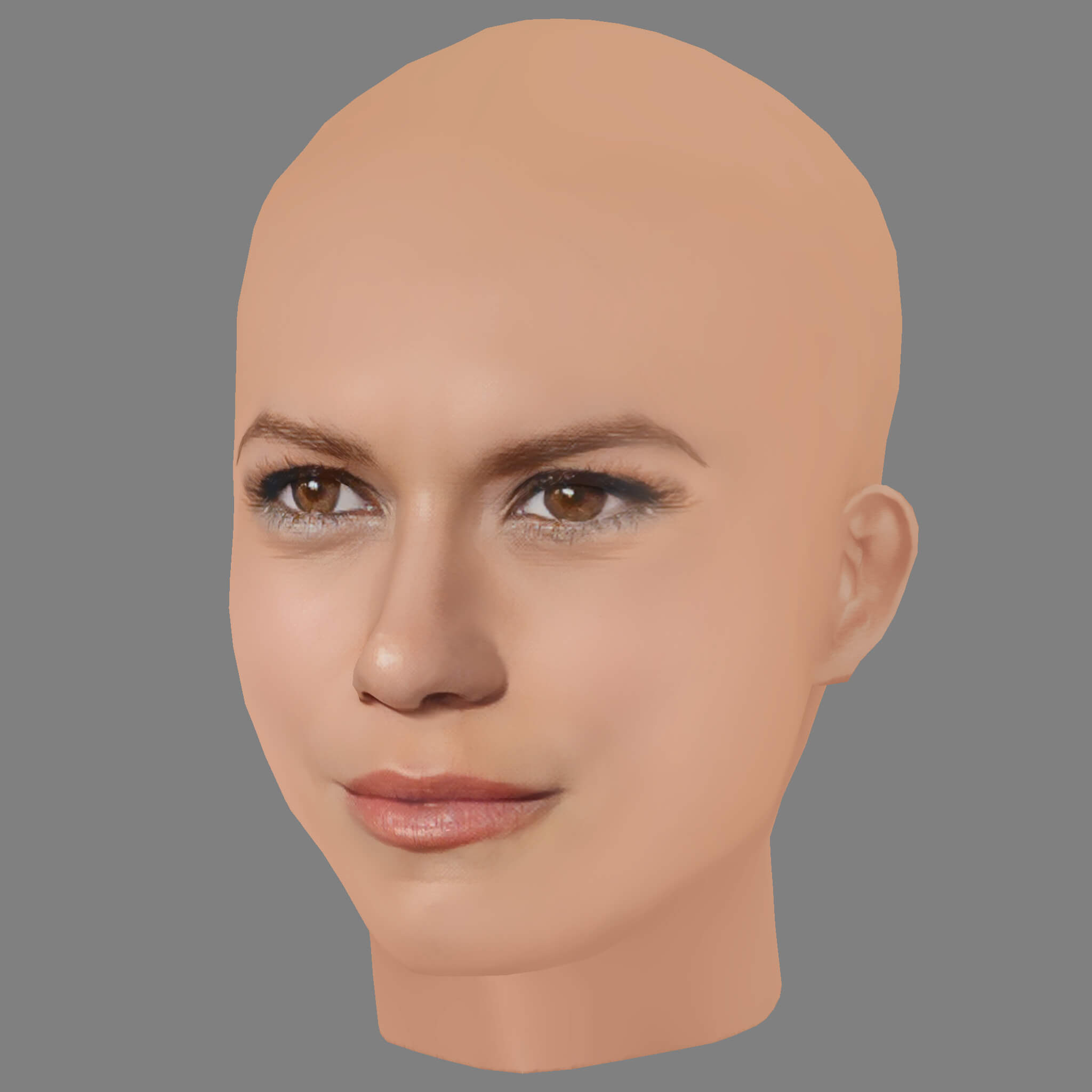 Bethany Joy Lenz Head - No Hair - Low Poly Head for Game 3D Model by ...