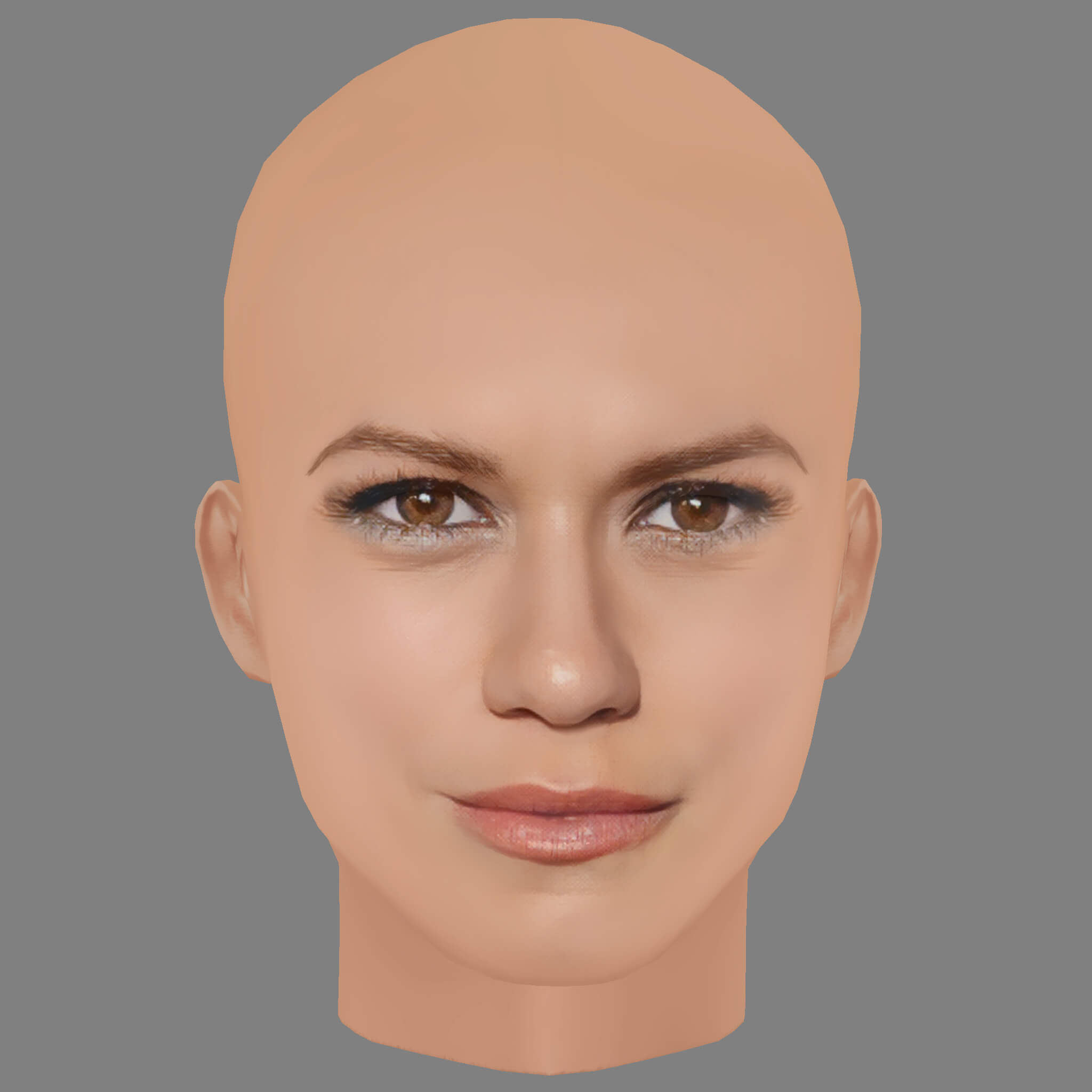 Bethany Joy Lenz Head - No Hair - Low Poly Head for Game 3D Model by ...