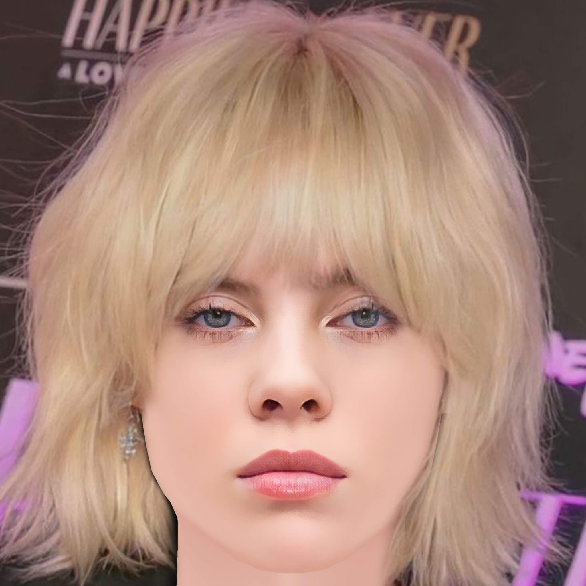 Billie Eilish Head - No Hair - Low Poly Head for Game 3D Model by ...
