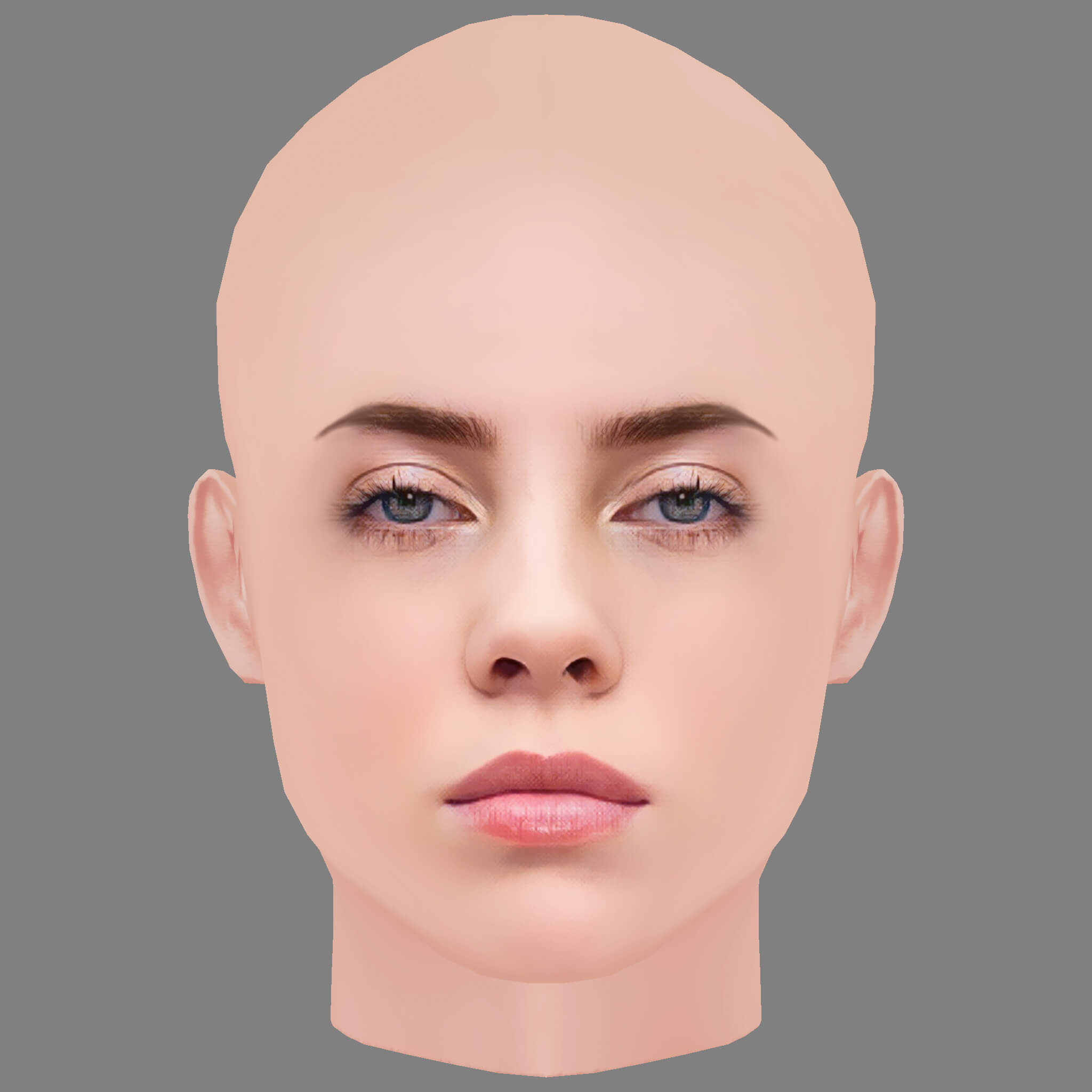 Billie Eilish Head - No Hair - Low Poly Head for Game 3D Model by ...