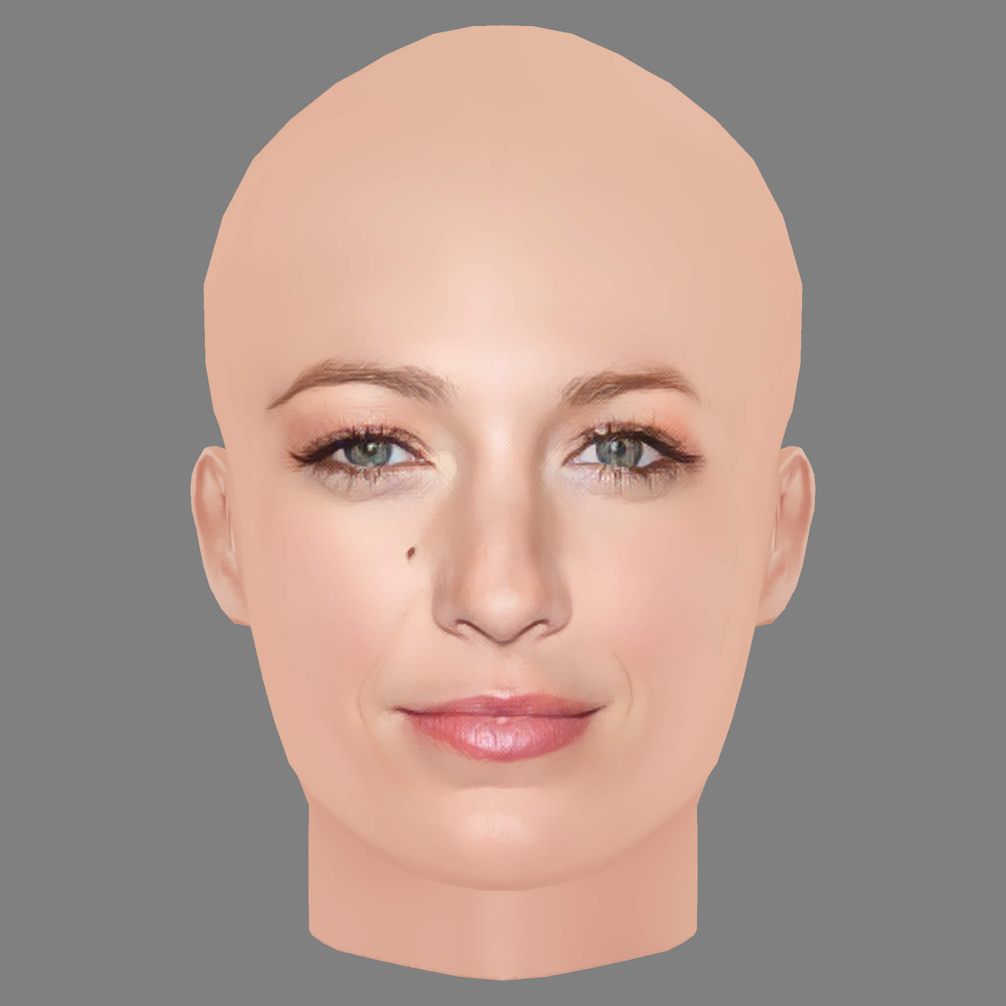 Blake Lively Head - No Hair - Low Poly Head for Game 3D Model by Nammichael
