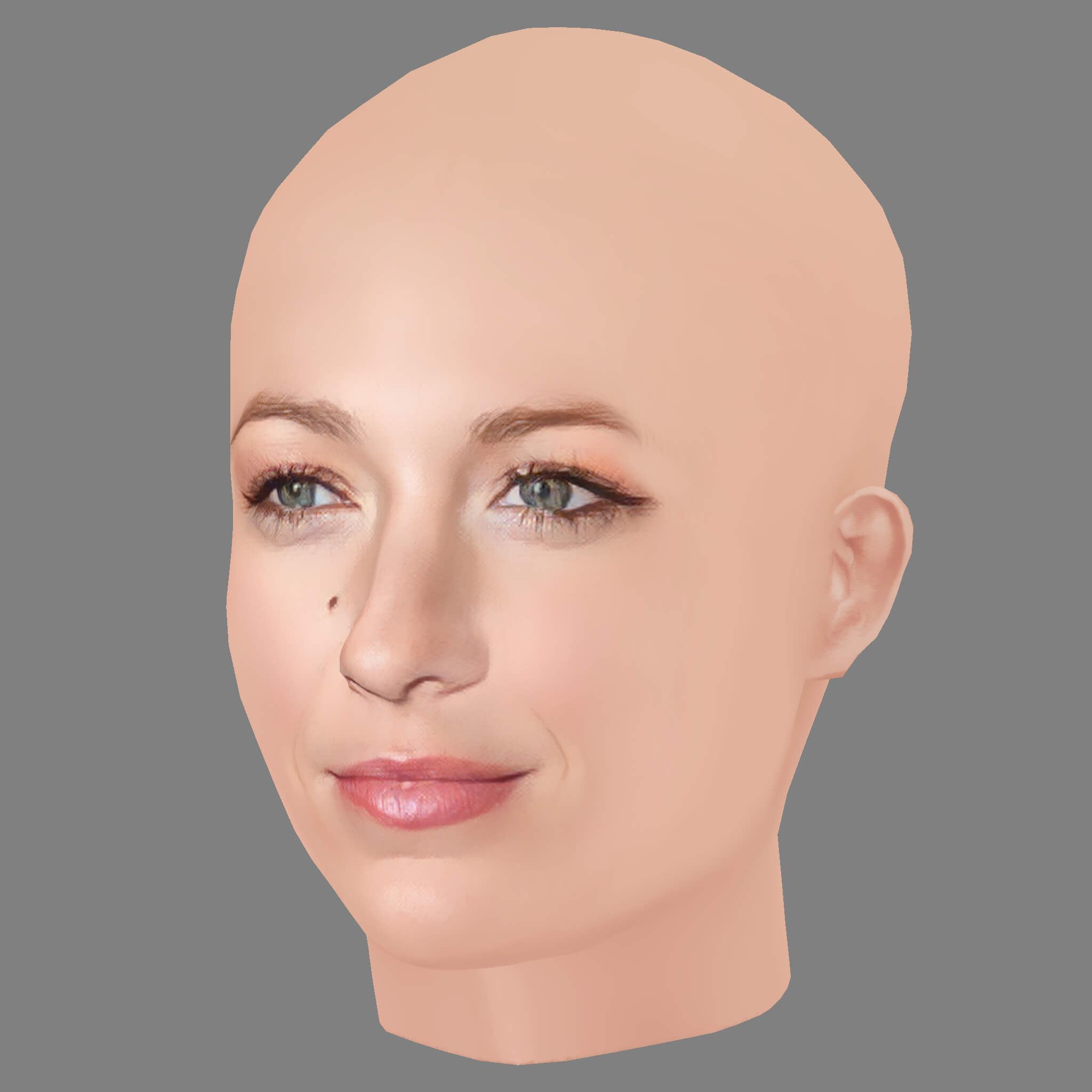 Blake Lively Head - No Hair - Low Poly Head for Game 3D Model by Nammichael