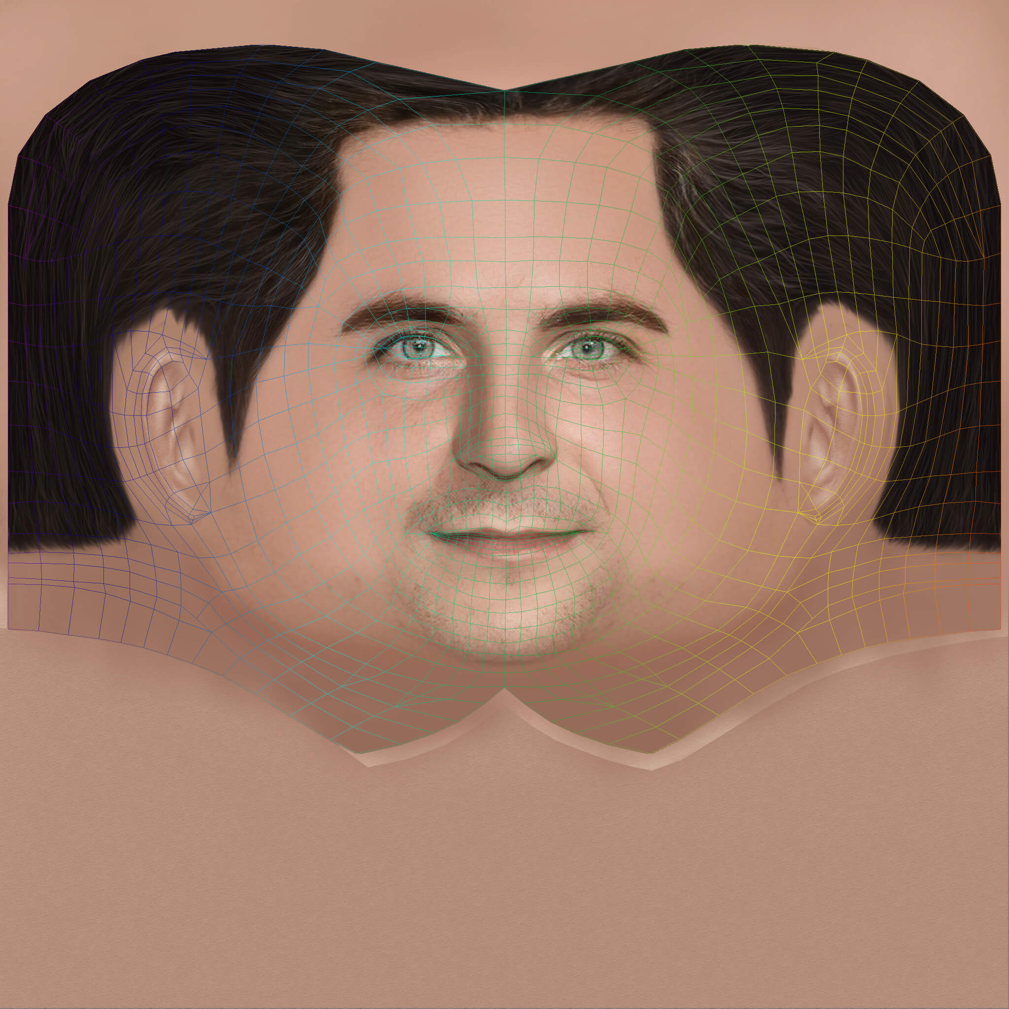 Bradley Cooper Head - Low Poly Head for Game Low Poly 3D Model by ...