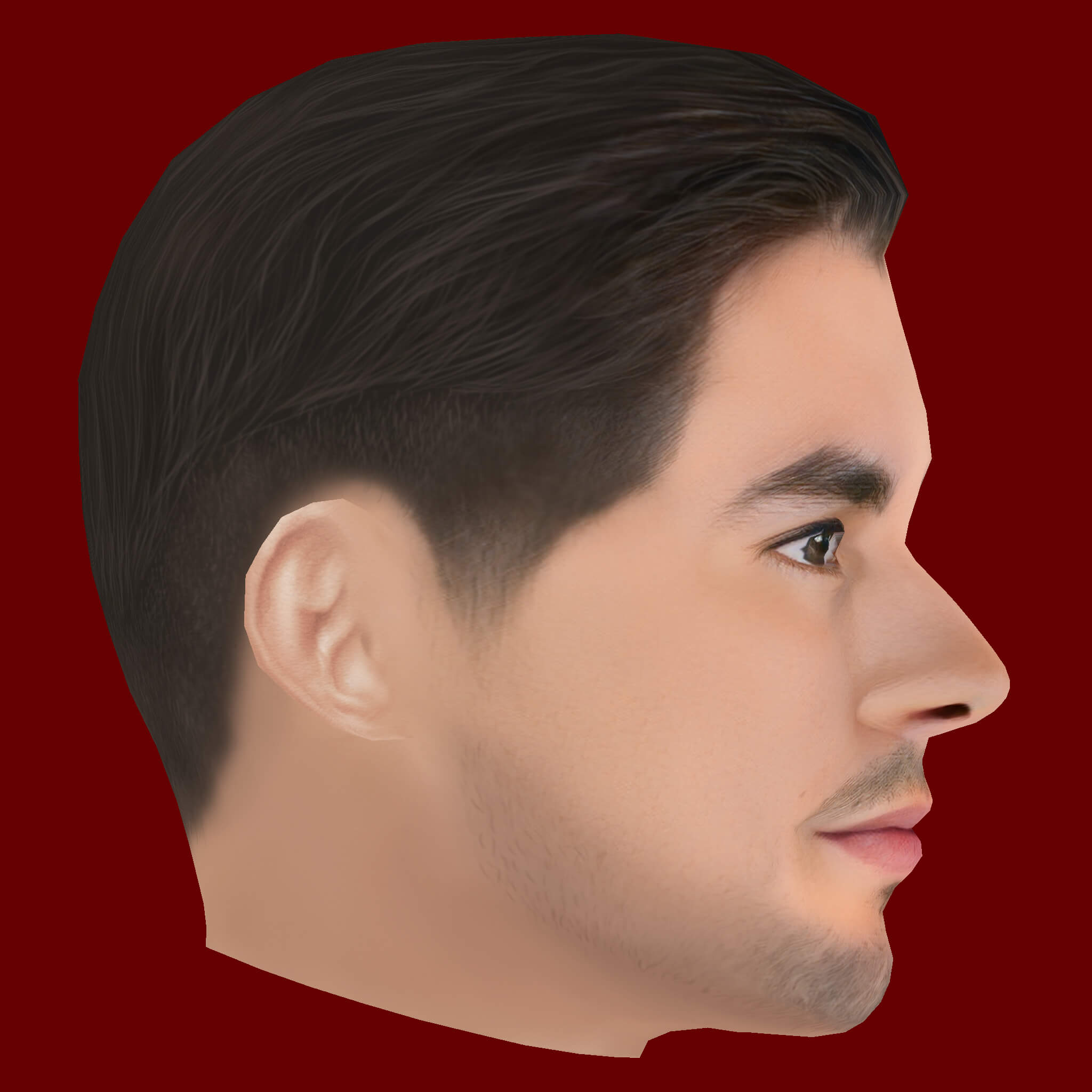 Brahim Diaz Head - Low Poly Head for Game 3D Model by Nammichael