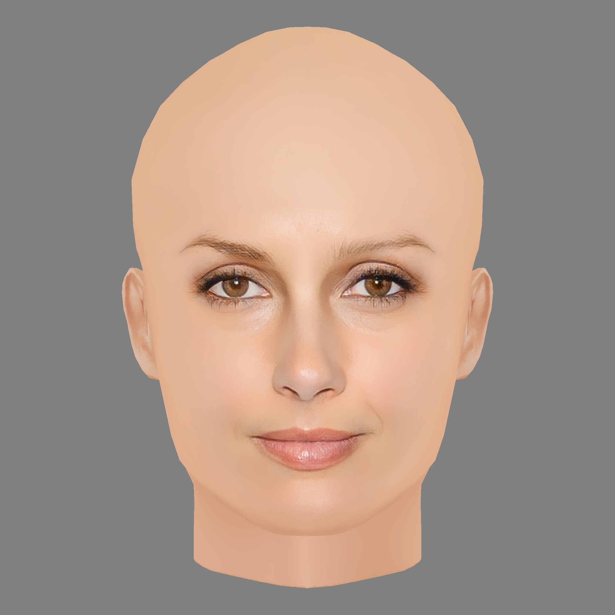 Bridget Moynahan Head - No Hair - Low Poly Head for Game 3D Model by ...