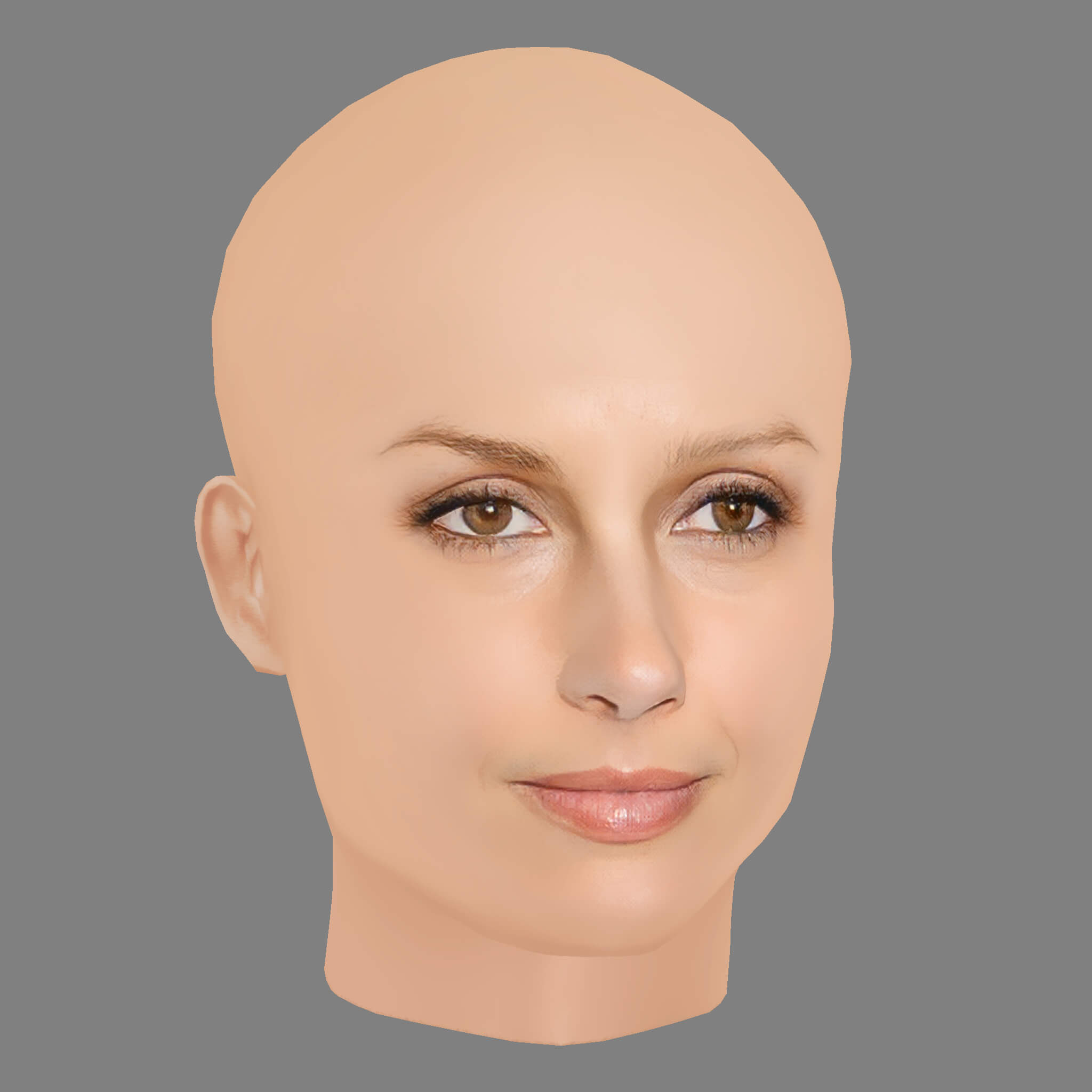 Bridget Moynahan Head - No Hair - Low Poly Head for Game 3D Model by ...