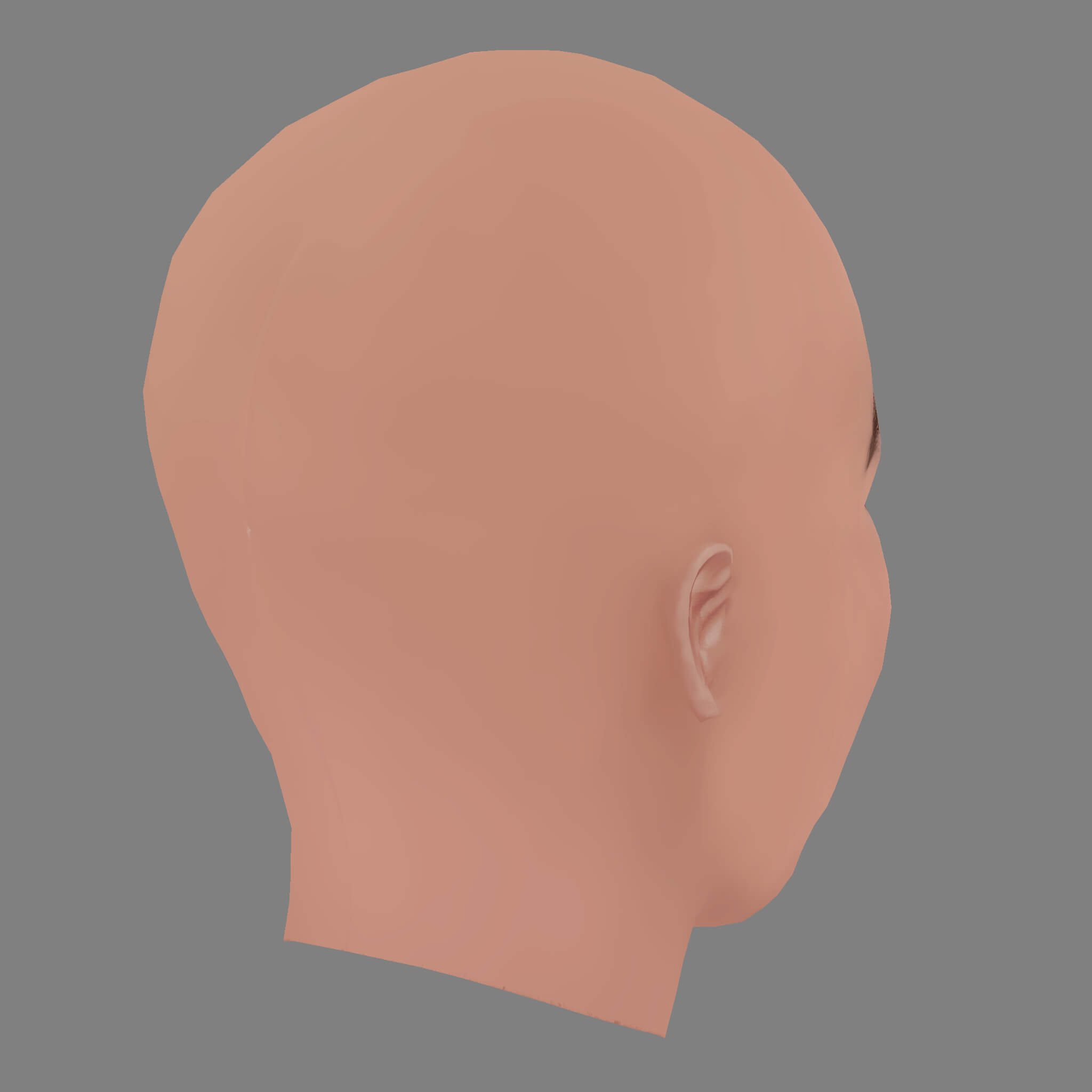 Brie Larson Head - No Hair - Low Poly Head for Game 3D Model by Nammichael
