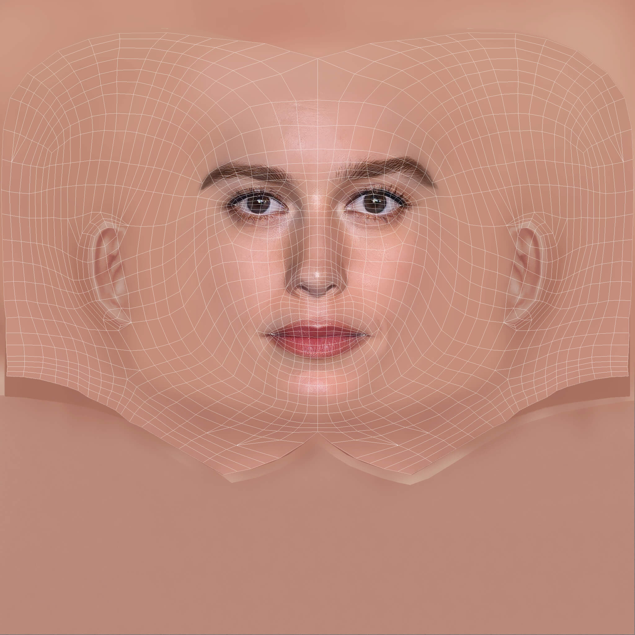 Brie Larson Head - No Hair - Low Poly Head for Game 3D Model by Nammichael