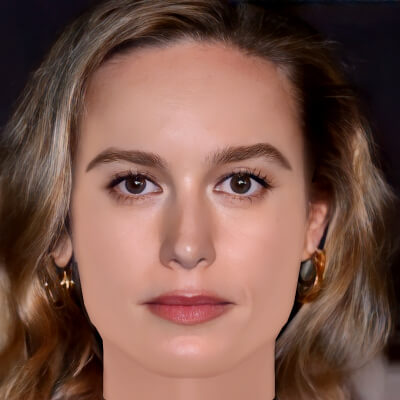Brie Larson Head - No Hair - Low Poly Head for Game 3D Model by Nammichael