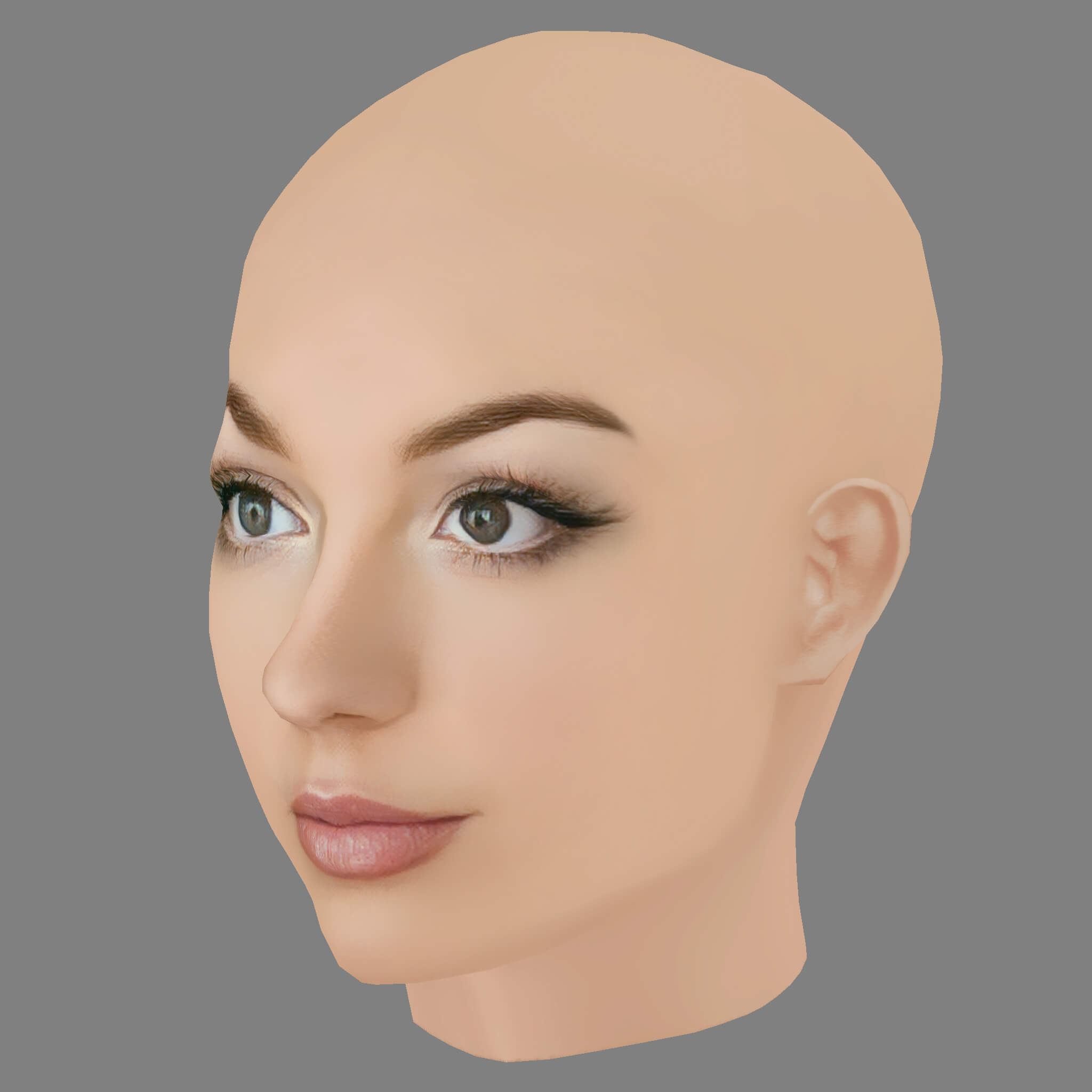 Britney Spears Head - No Hair - Low Poly Head for Game 3D Model by ...