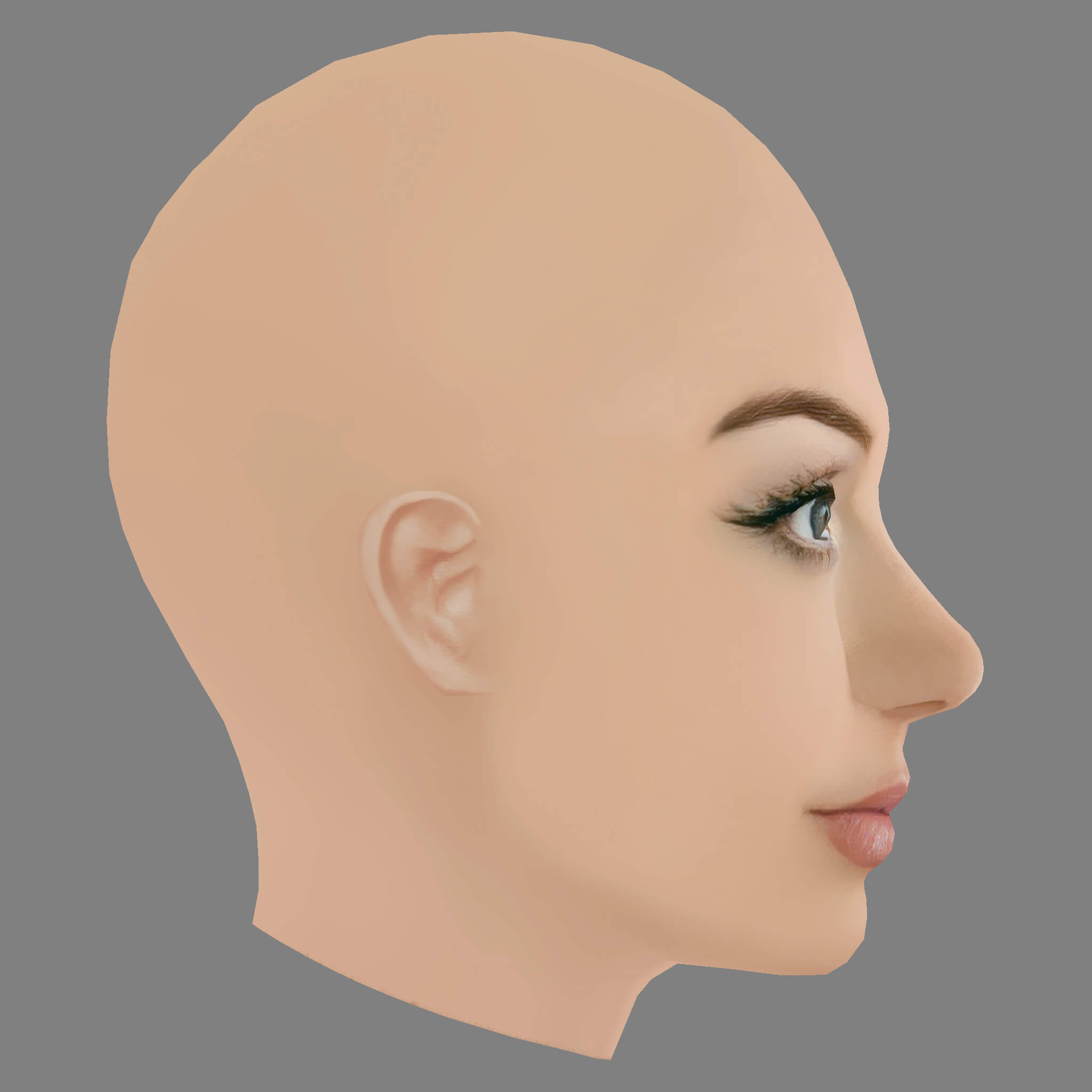 Britney Spears Head - No Hair - Low Poly Head for Game 3D Model by ...