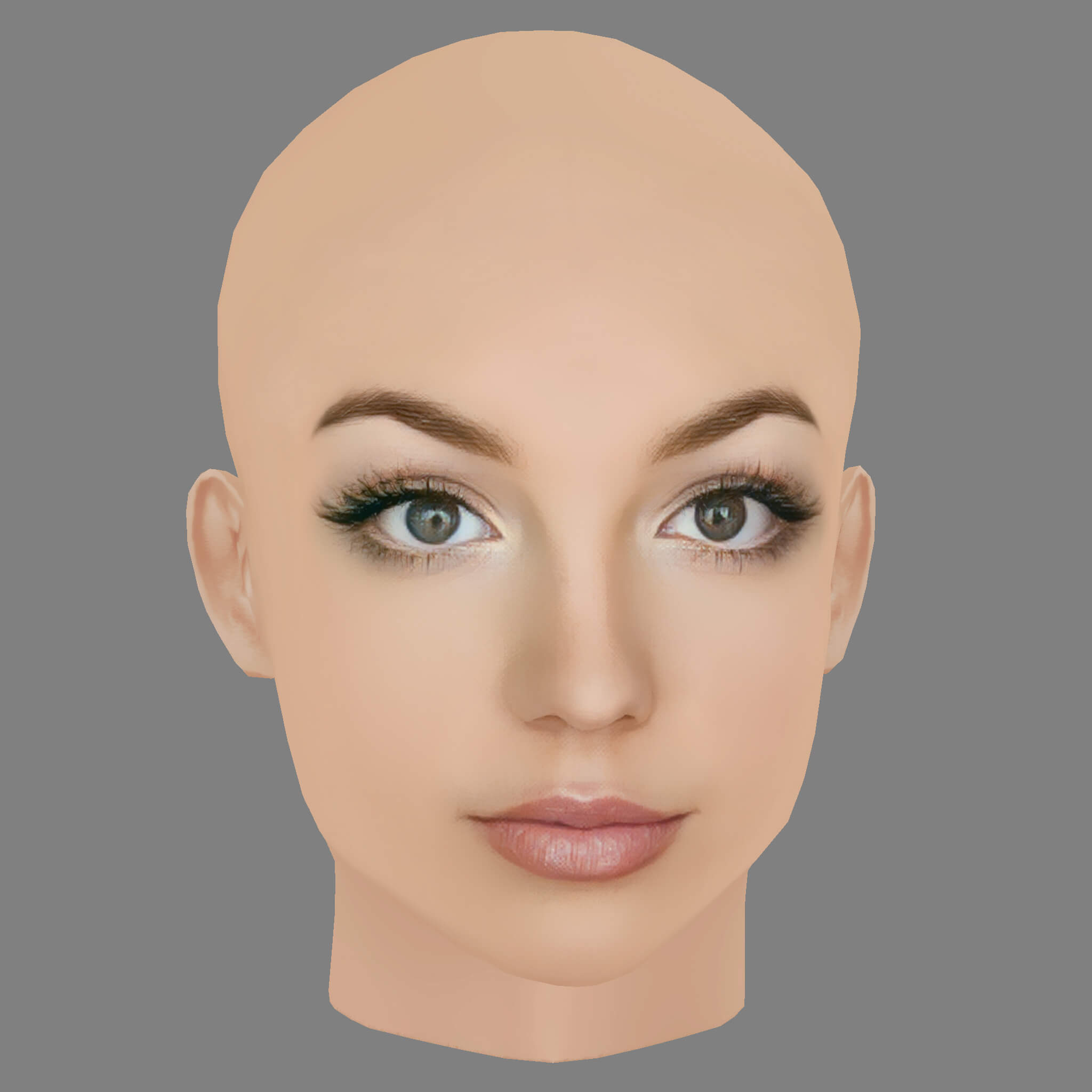 Britney Spears Head - No Hair - Low Poly Head for Game 3D Model by ...