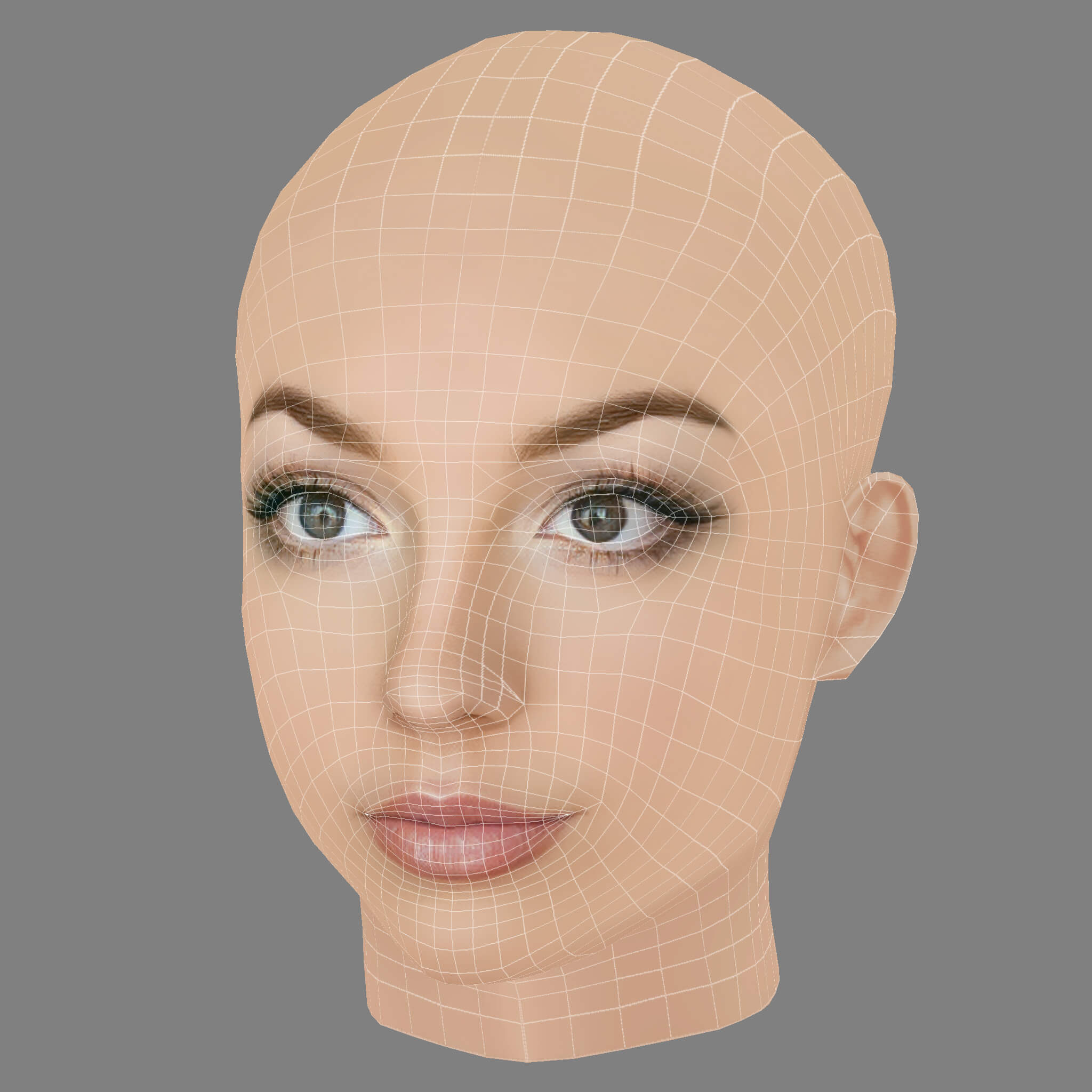 Britney Spears Head - No Hair - Low Poly Head for Game 3D Model by ...