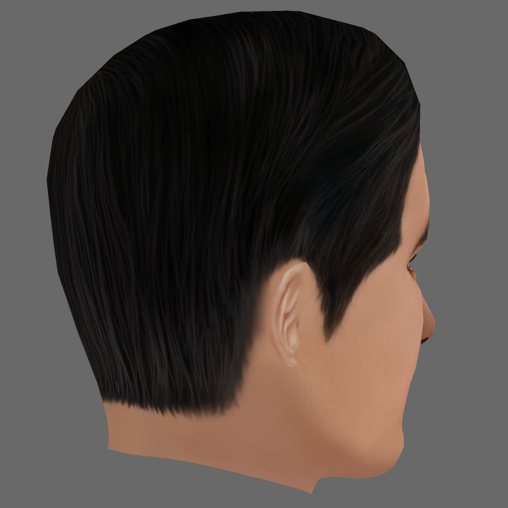 Bruce Lee Head - Low Poly Head for Game 3D Model by Nammichael