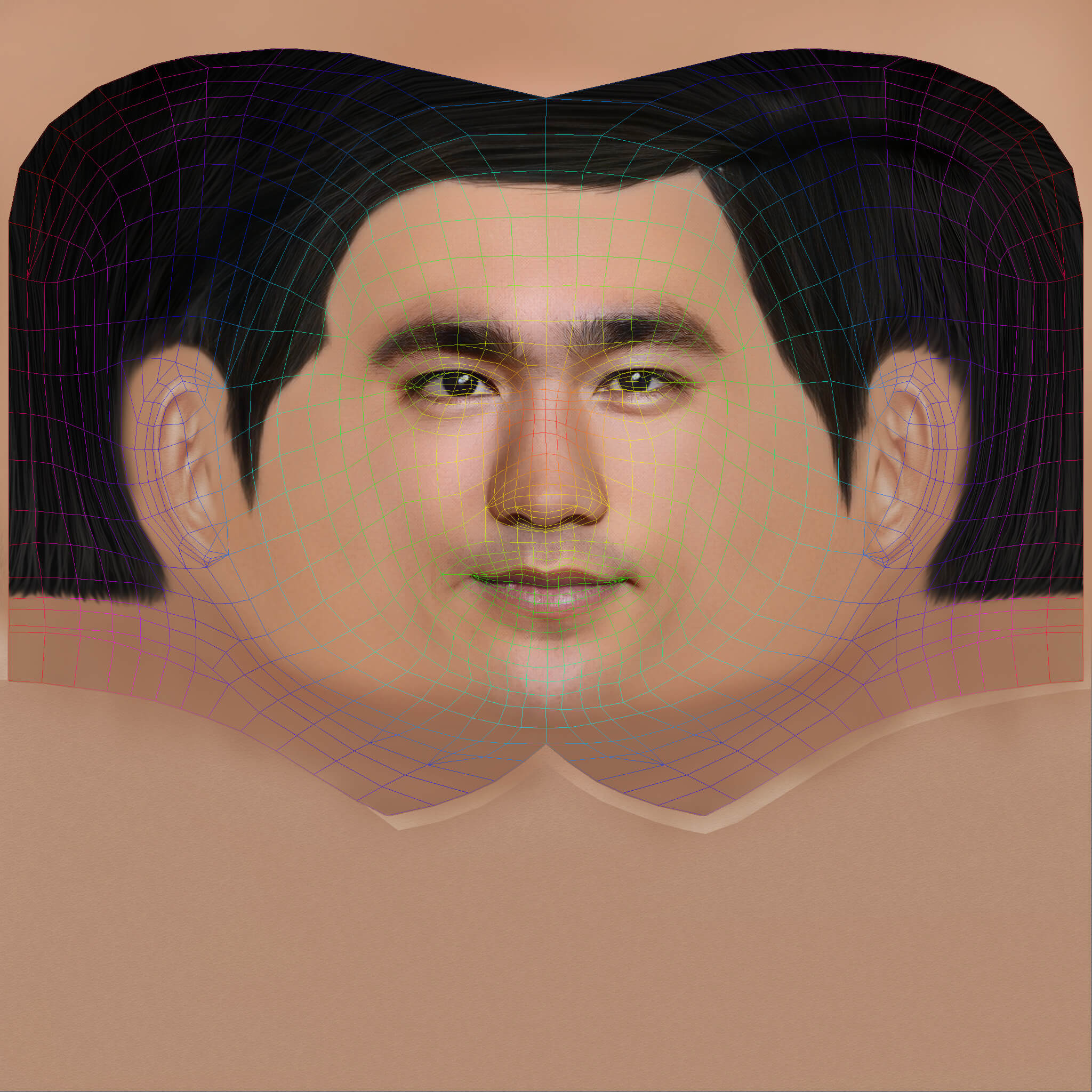 Bruce Lee Head - Low Poly Head for Game 3D Model by Nammichael