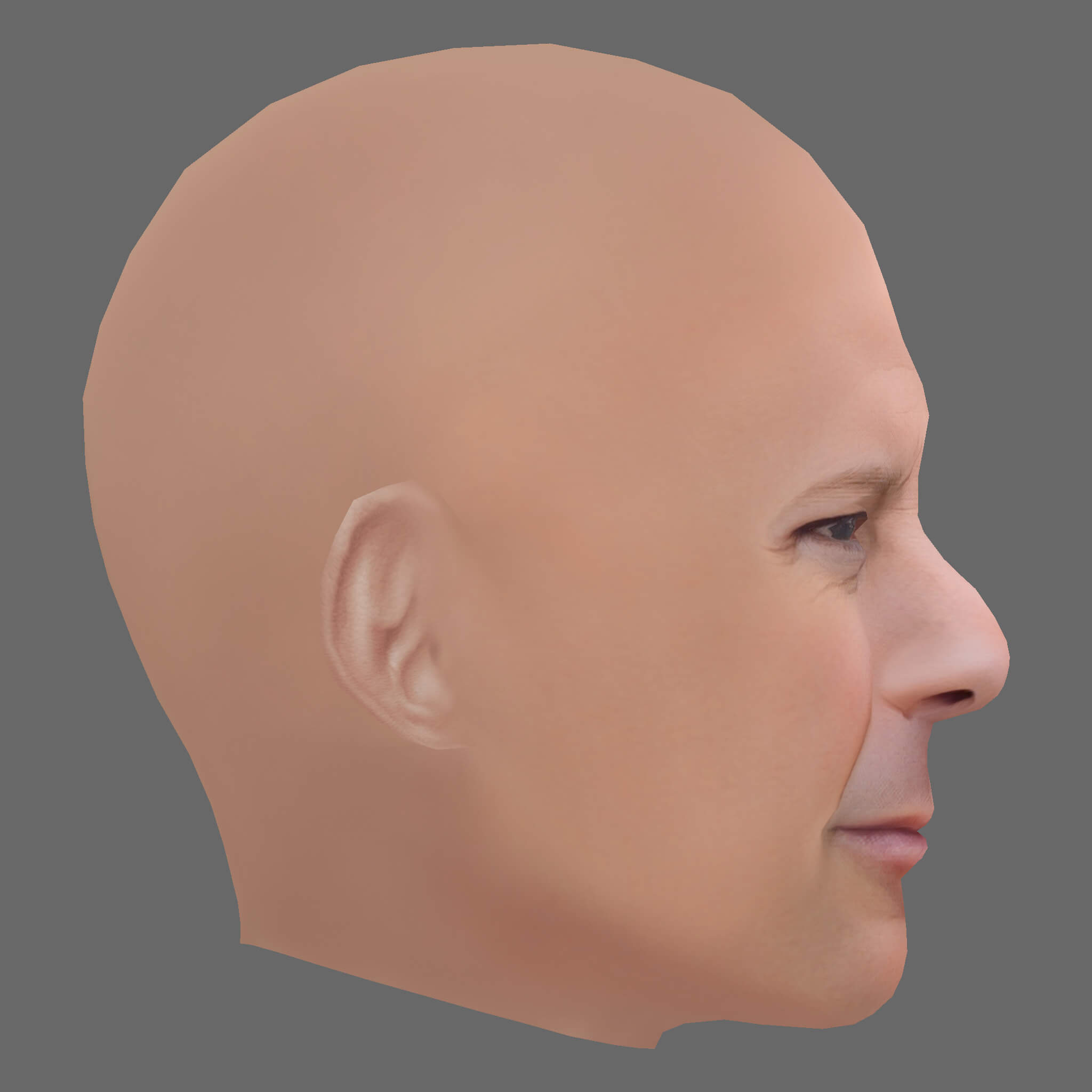 Bruce Willis Head - Low Poly Head for Game 3D Model by Nammichael