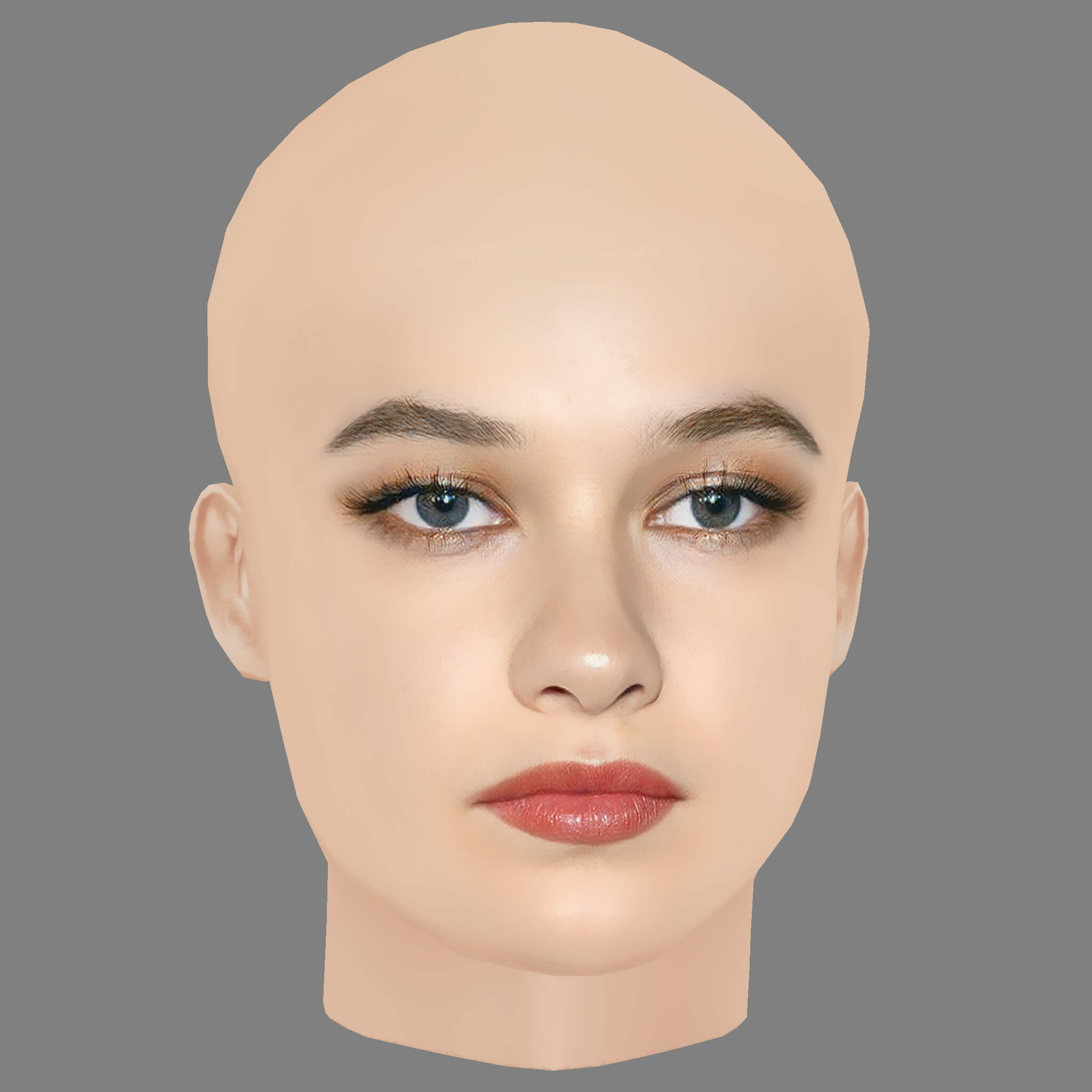Cailee Spaeny Head - No Hair - Low Poly Head for Game 3D Model by ...