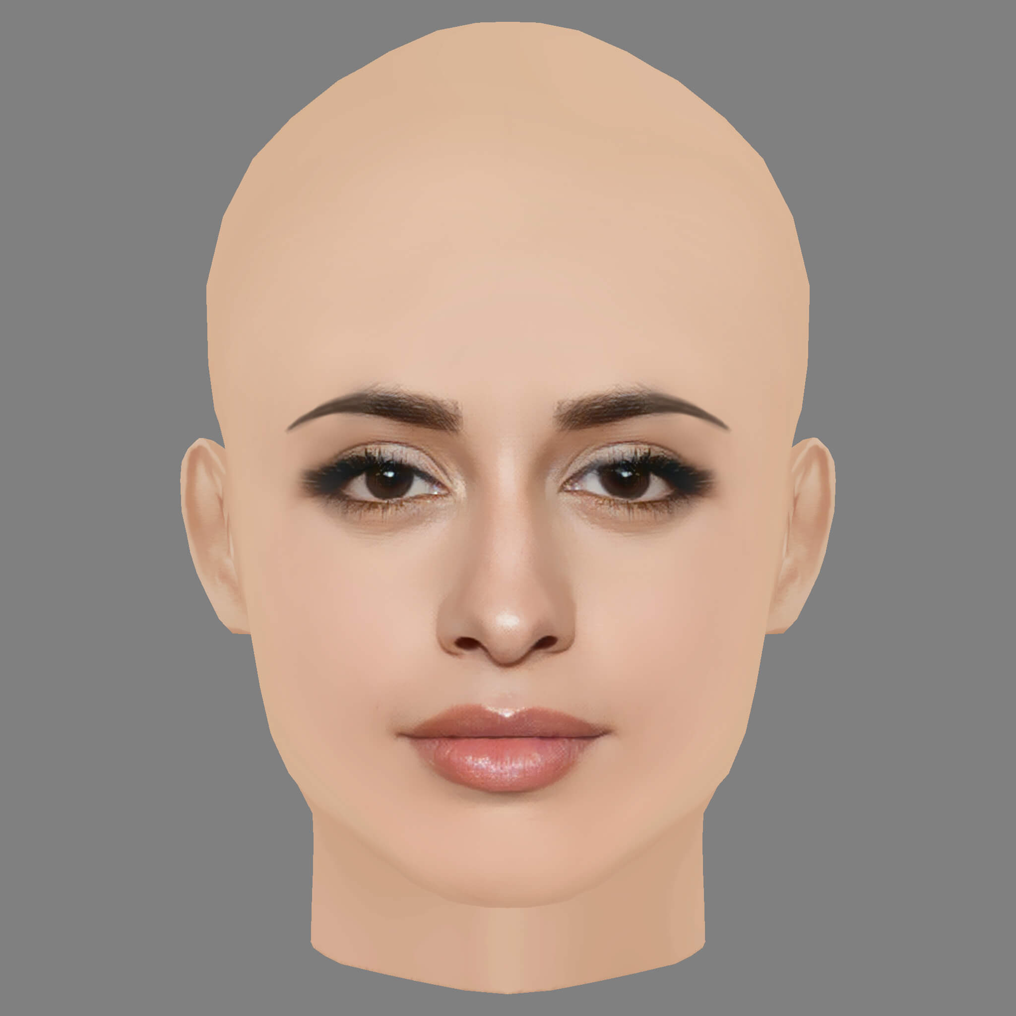 Camila Cabello Head - No Hair - Low Poly Head for Game 3D Model by ...