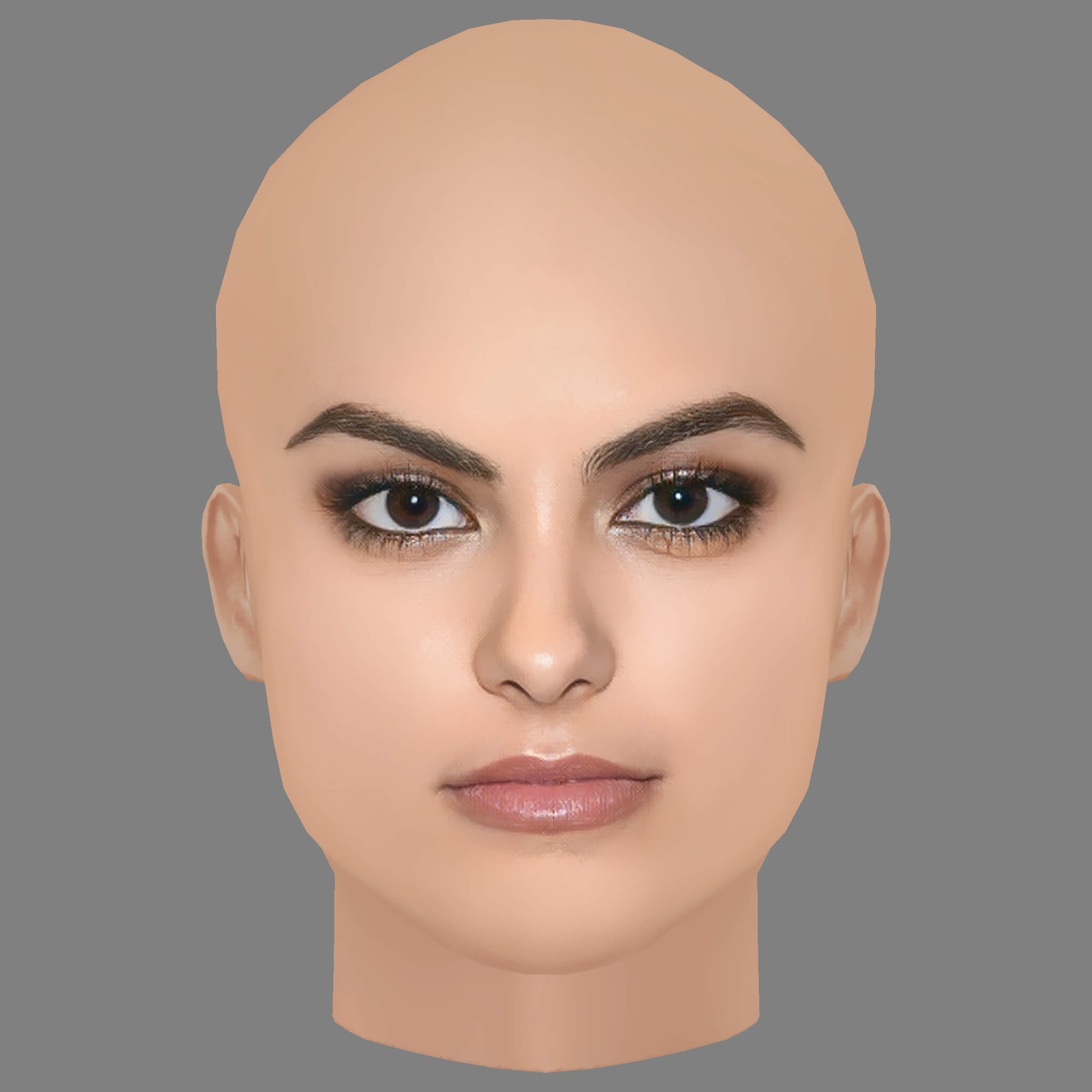 Camila Mendes Head - No Hair - Low Poly Head for Game 3D Model by ...