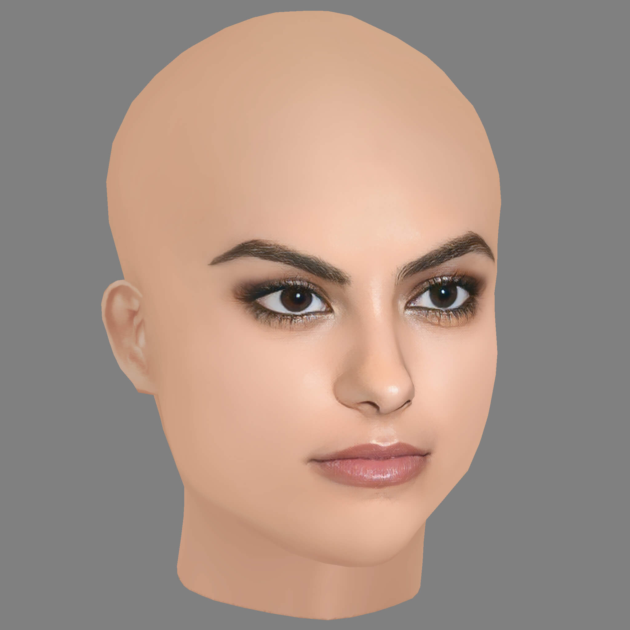 Camila Mendes Head - No Hair - Low Poly Head for Game 3D Model by ...
