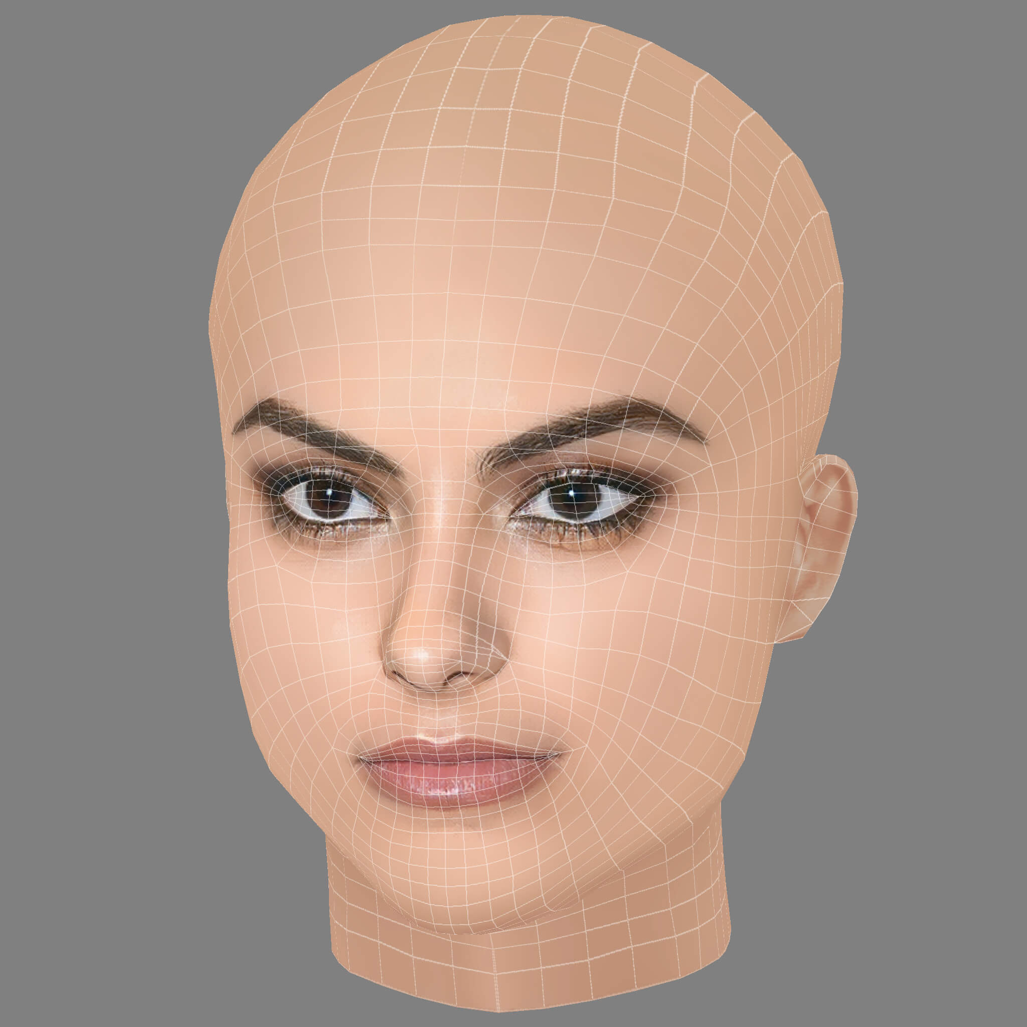 Camila Mendes Head - No Hair - Low Poly Head for Game 3D Model by ...