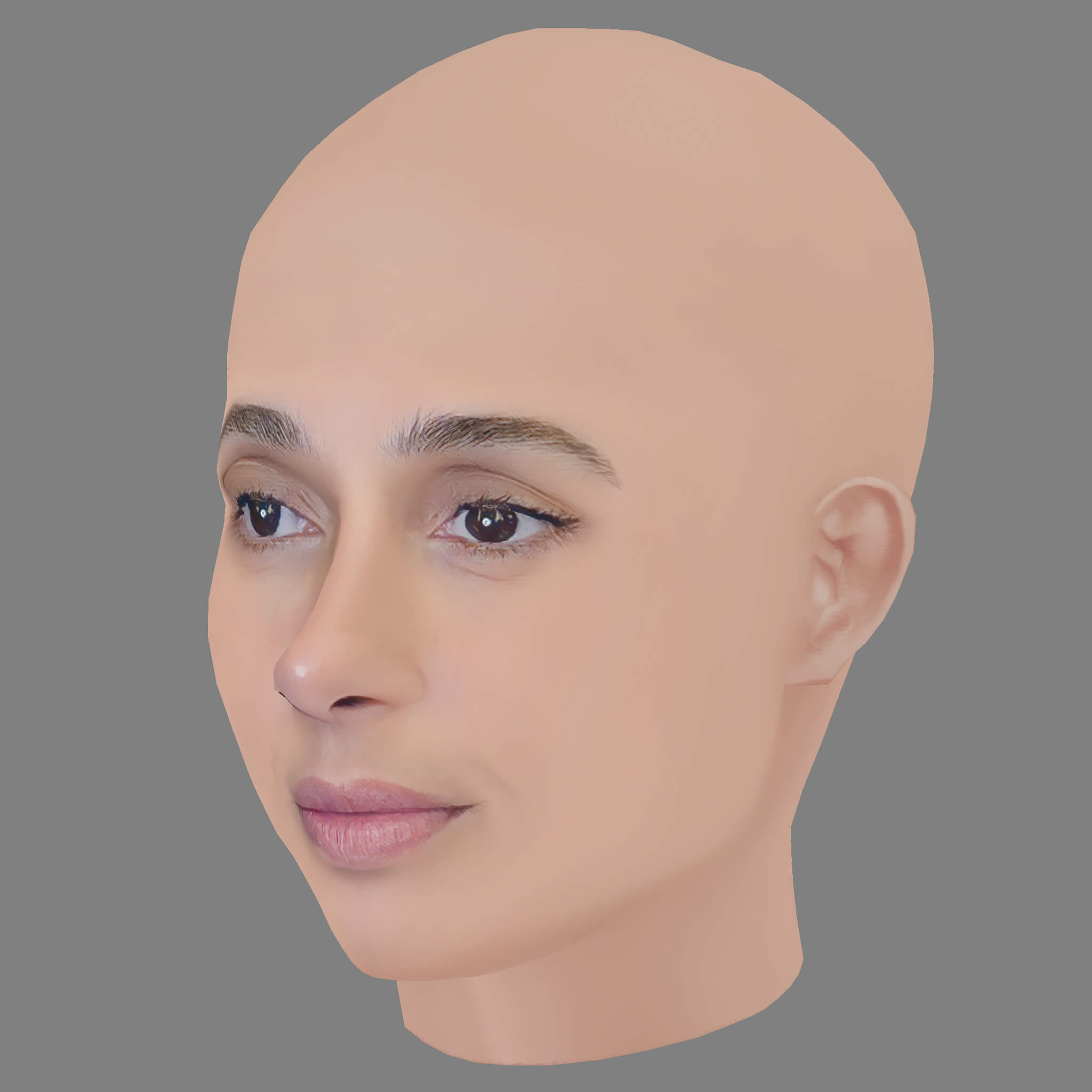 Camila Pitanga Head - No Hair - Low Poly Head for Game 3D Model by ...
