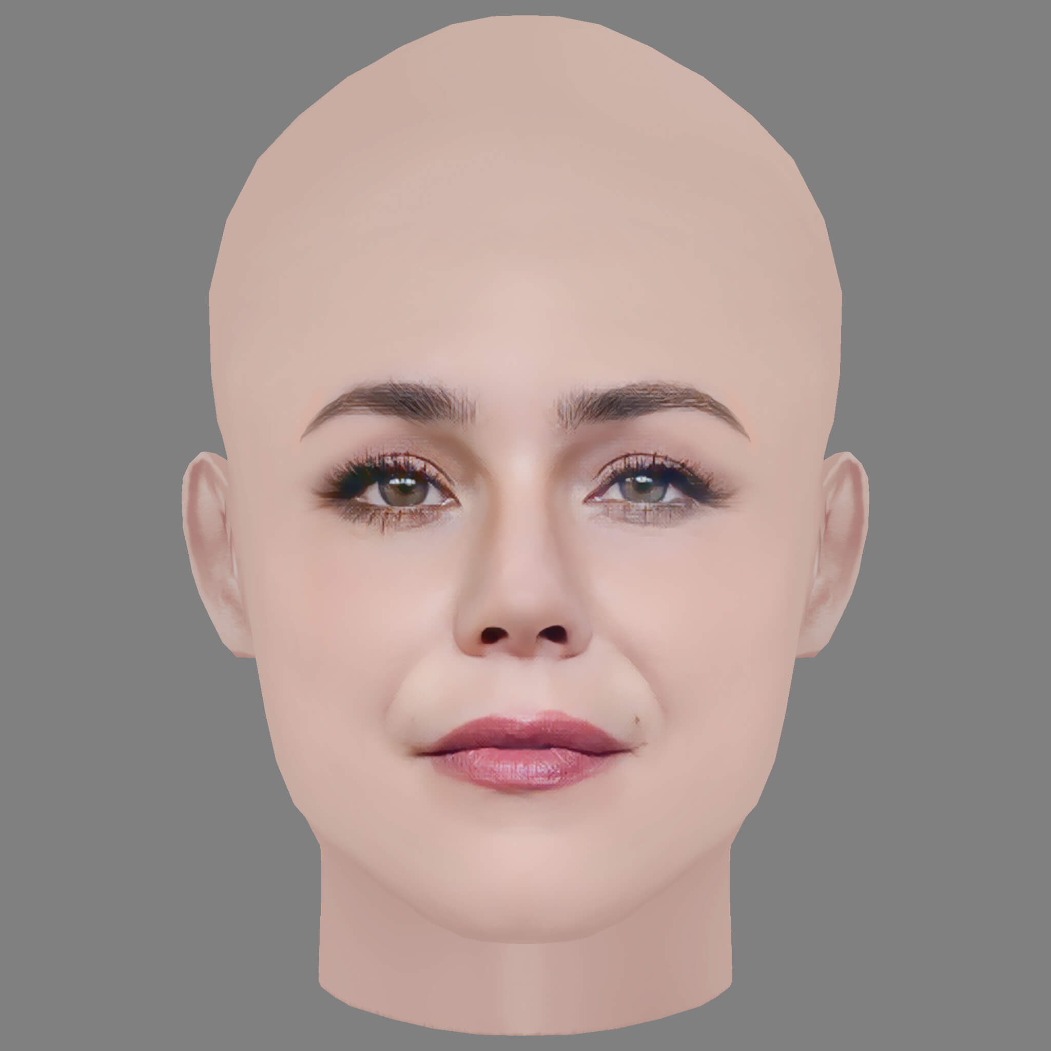Camila Sodi Head - No Hair - Low Poly Head for Game 3D Model by Nammichael