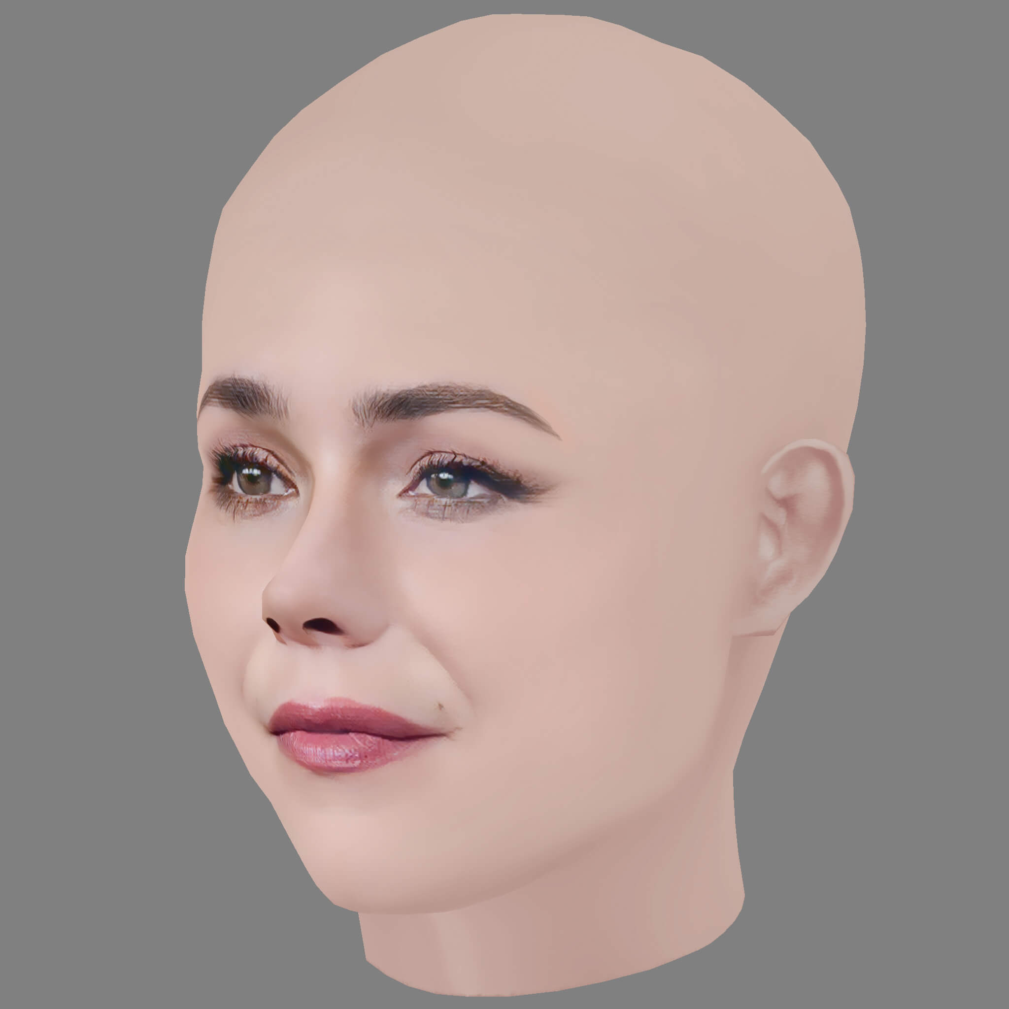 Camila Sodi Head - No Hair - Low Poly Head for Game 3D Model by Nammichael