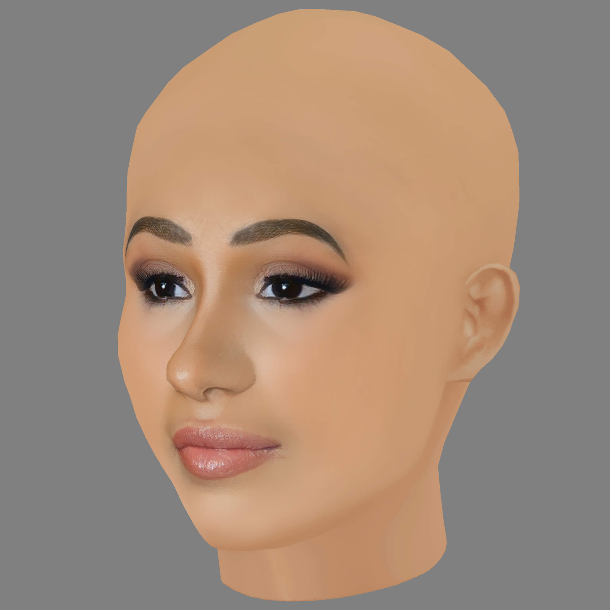 Cardi B Head - No Hair - Low Poly Head for Game 3D Model by Nammichael