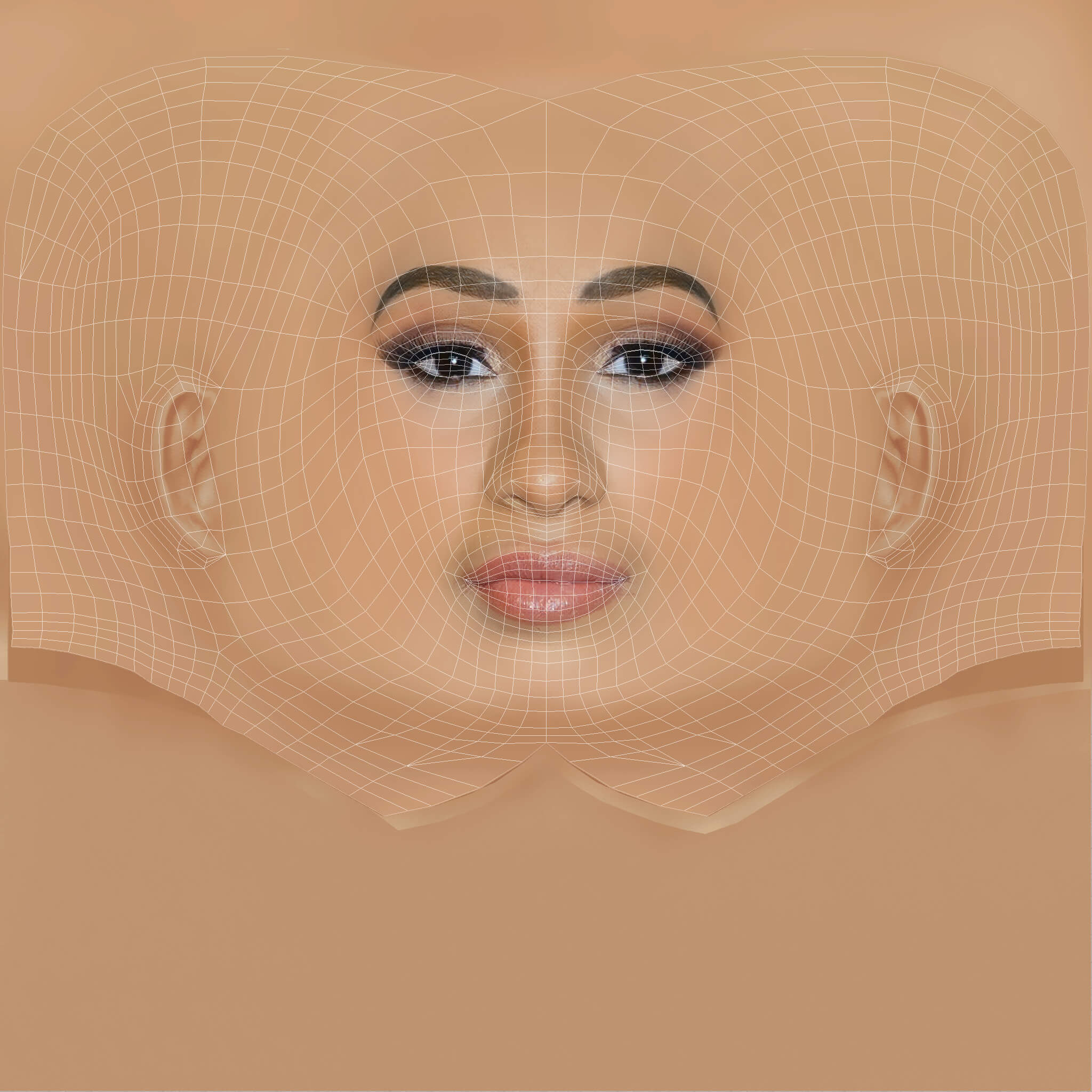 Cardi B Head - No Hair - Low Poly Head for Game 3D Model by Nammichael